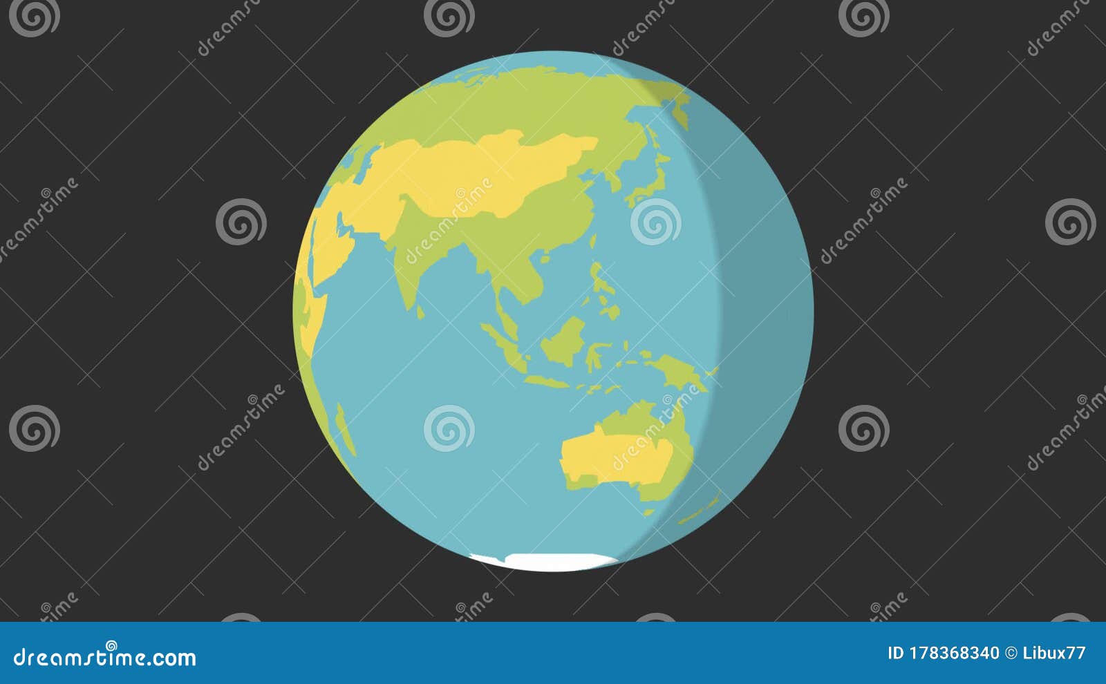 Cartoon Earth Planet Rotating Seamless Loop Loopable Stock Footage ...