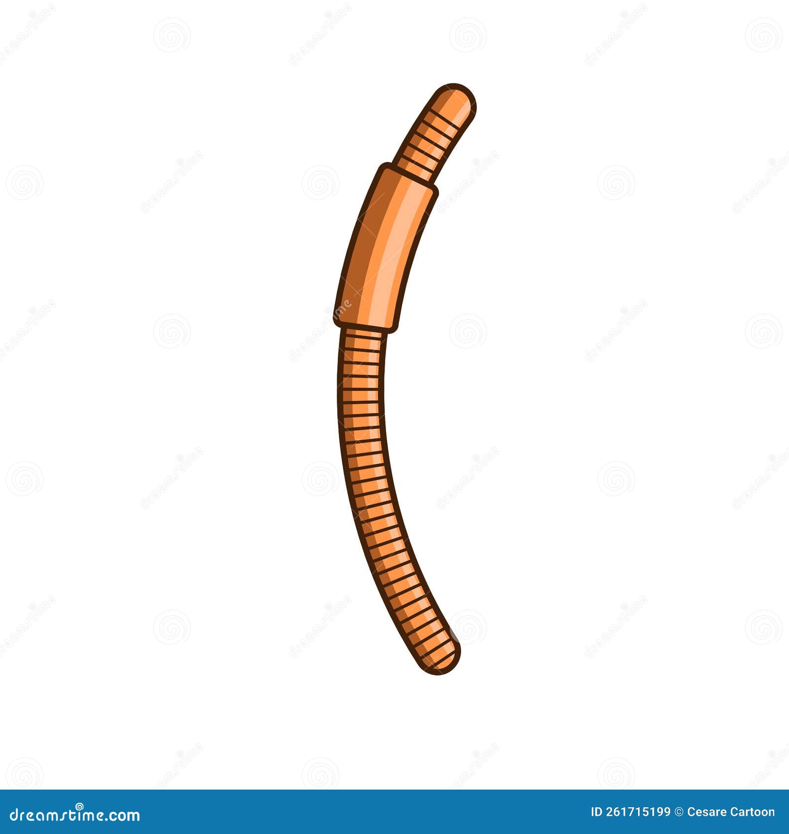 Cartoon earthworm stock vector. Illustration of animal - 261715199