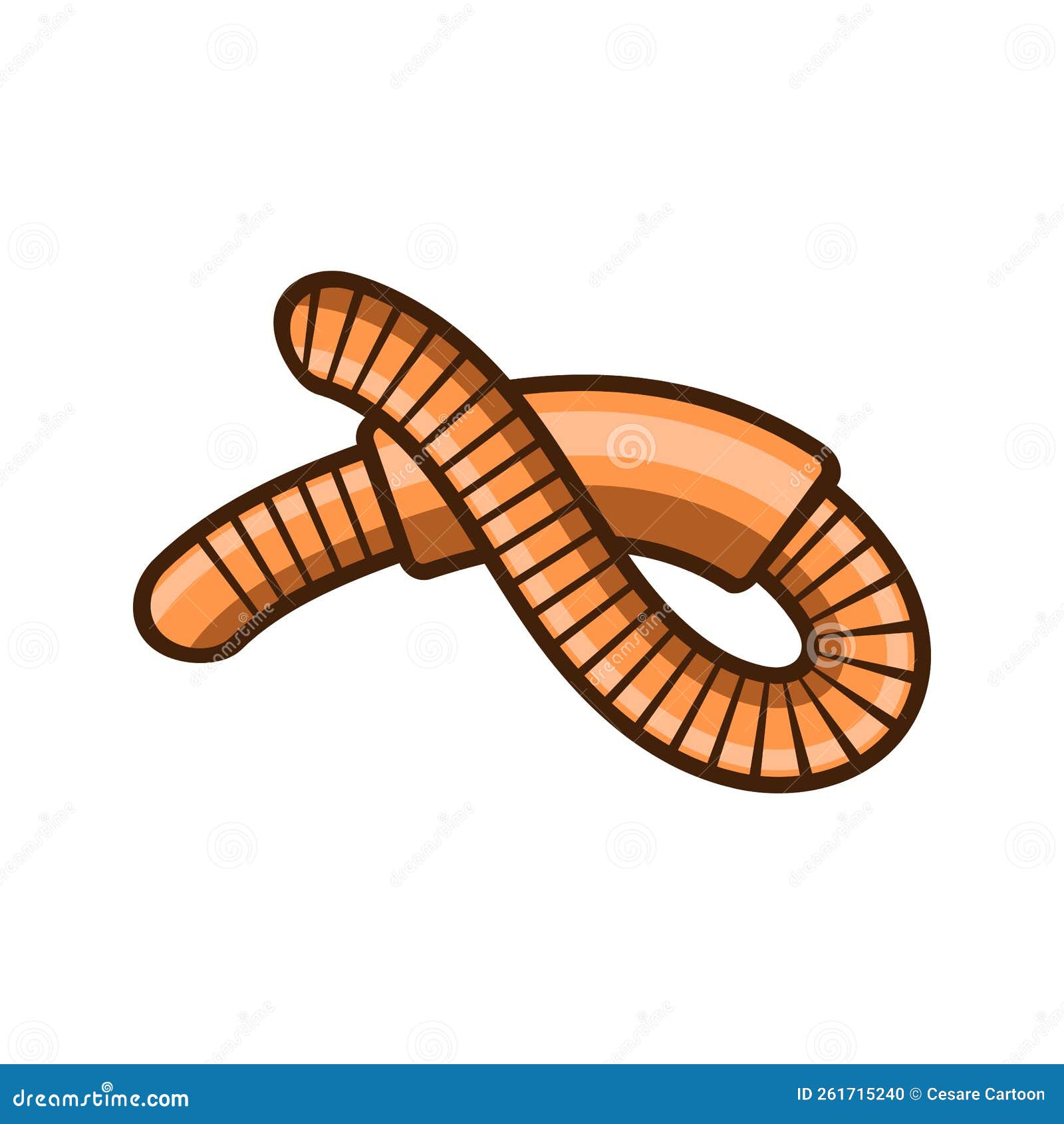 Cartoon earthworm stock vector. Illustration of vector - 261715240