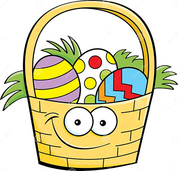 Cartoon Easter basket stock vector. Illustration of basket - 29162672