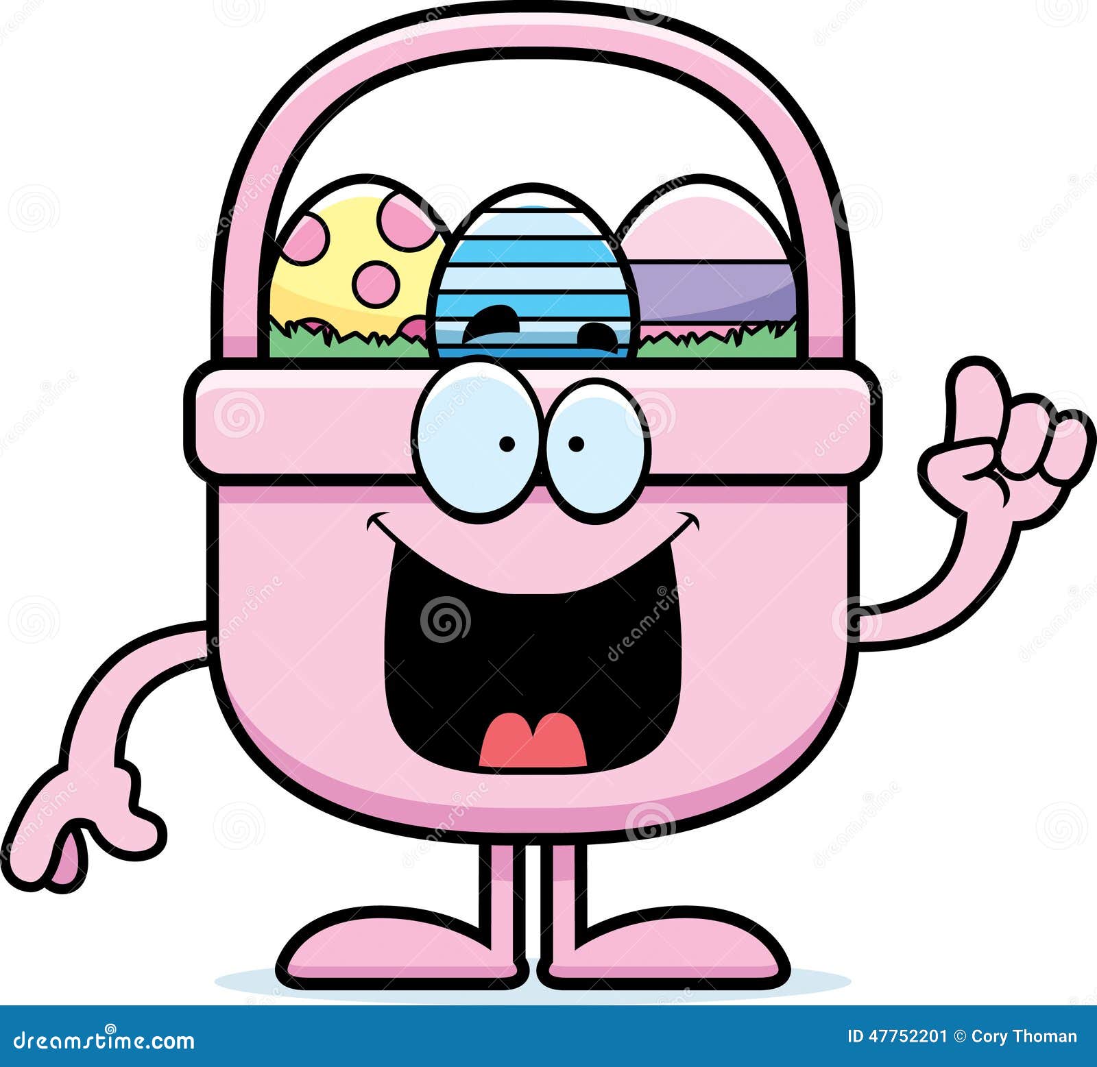 Cartoon Easter Basket Idea stock vector. Illustration of vector - 47752201