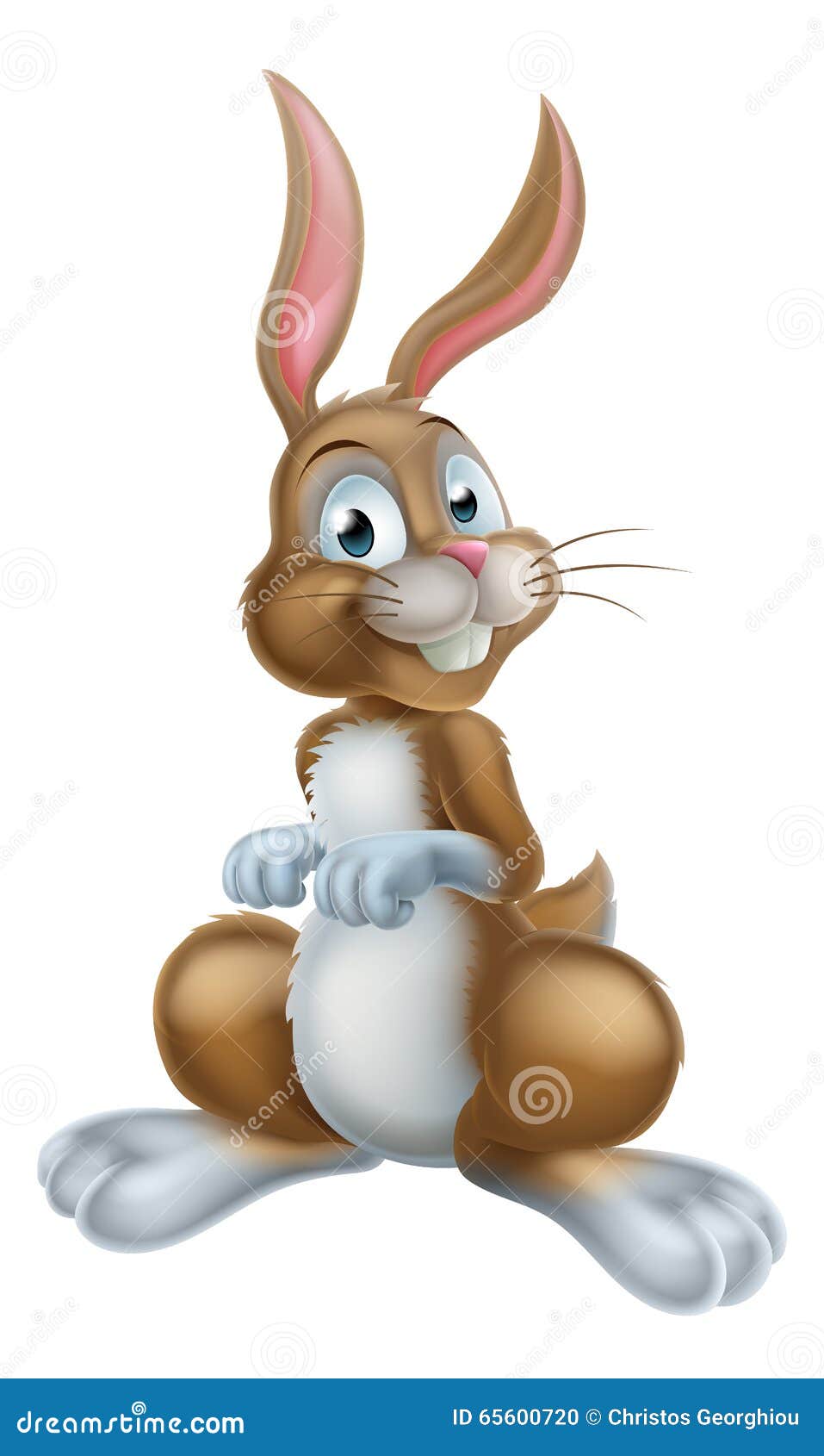 Cartoon Easter Bunny Rabbit Stock Vector - Illustration of characters ...
