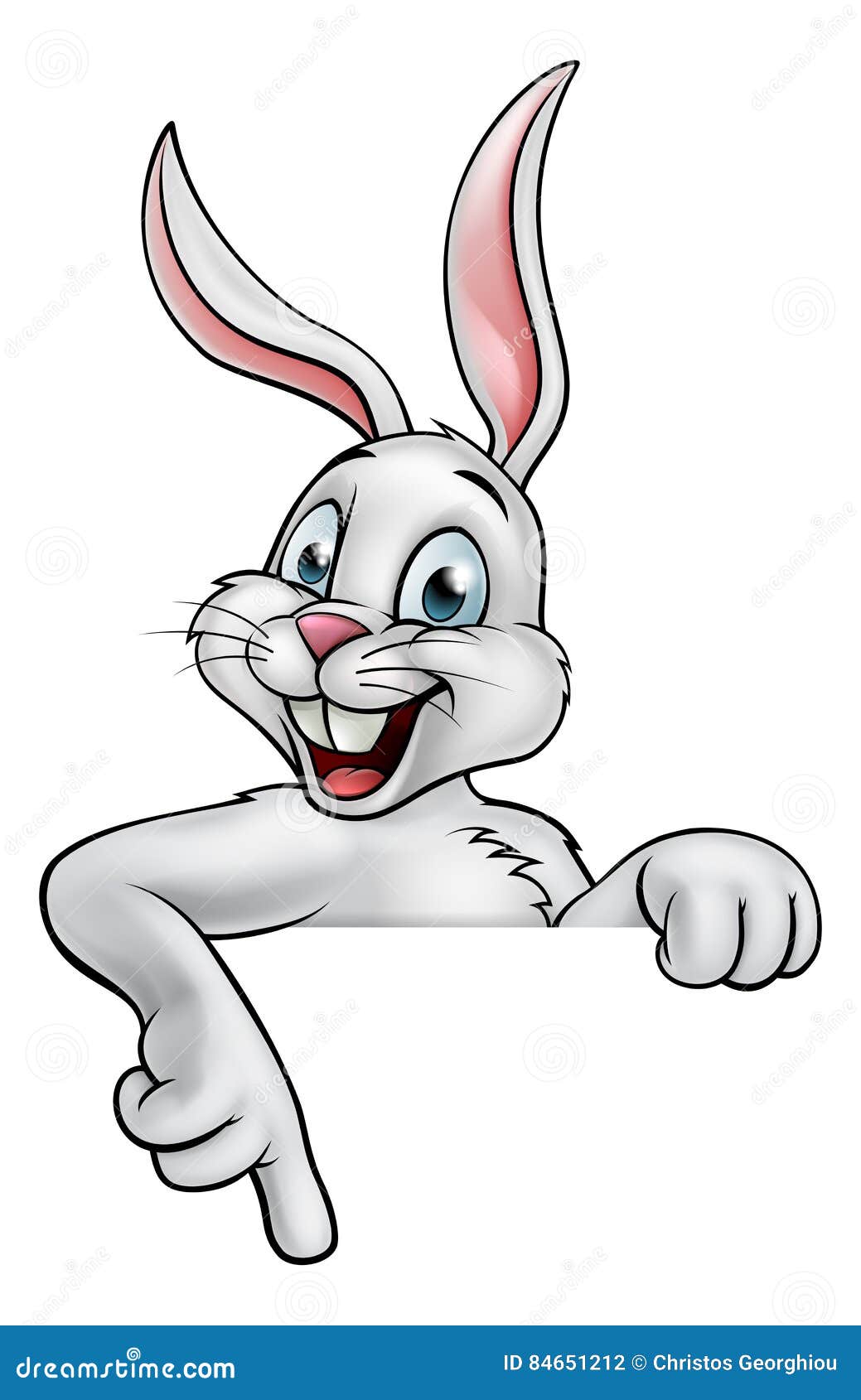 Easter Bunny. Illustration With Simple Gradients. Cartoon Vector ...