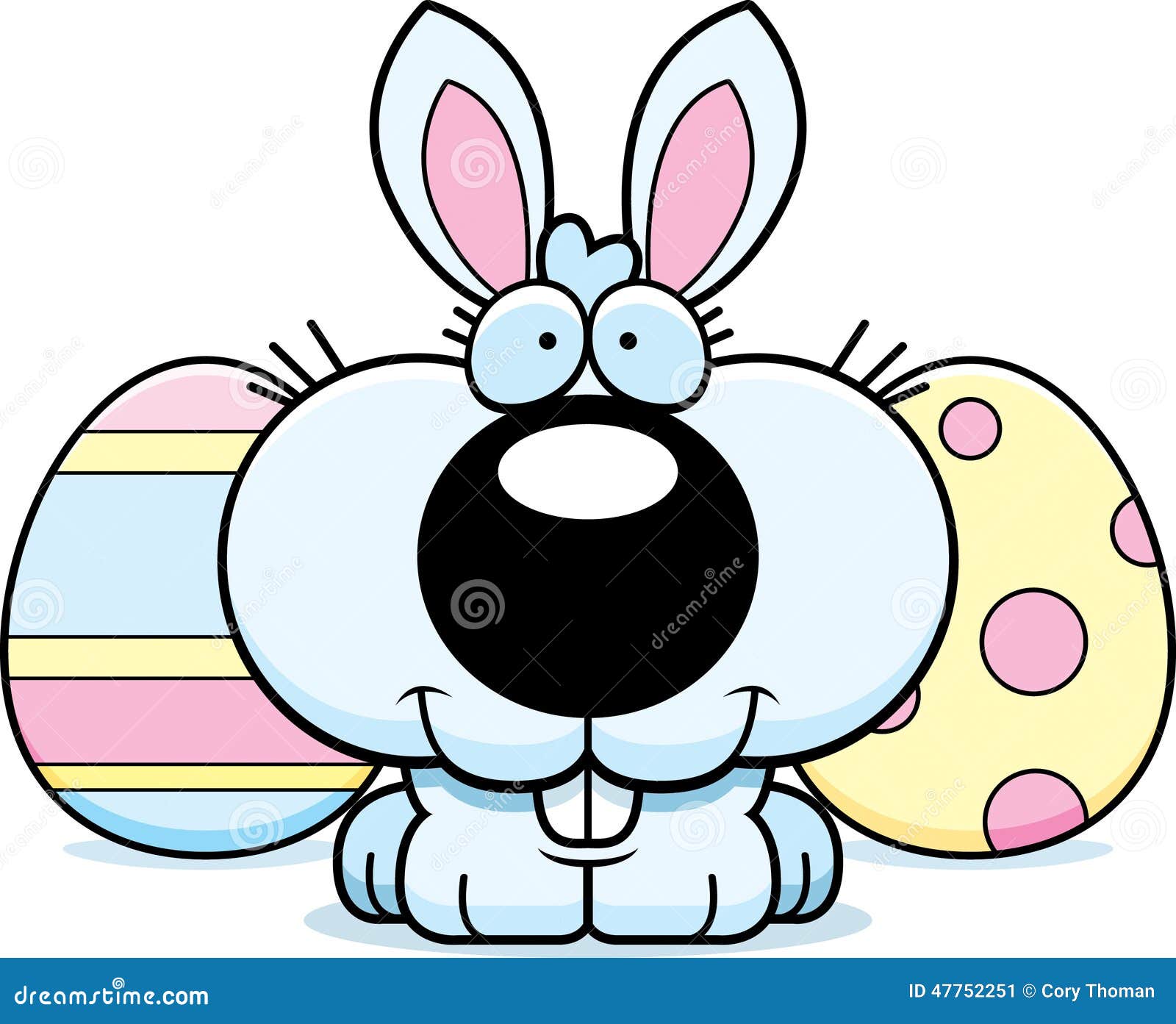 Cartoon Easter Bunny Smiling Stock Vector - Illustration of eggs, happy ...