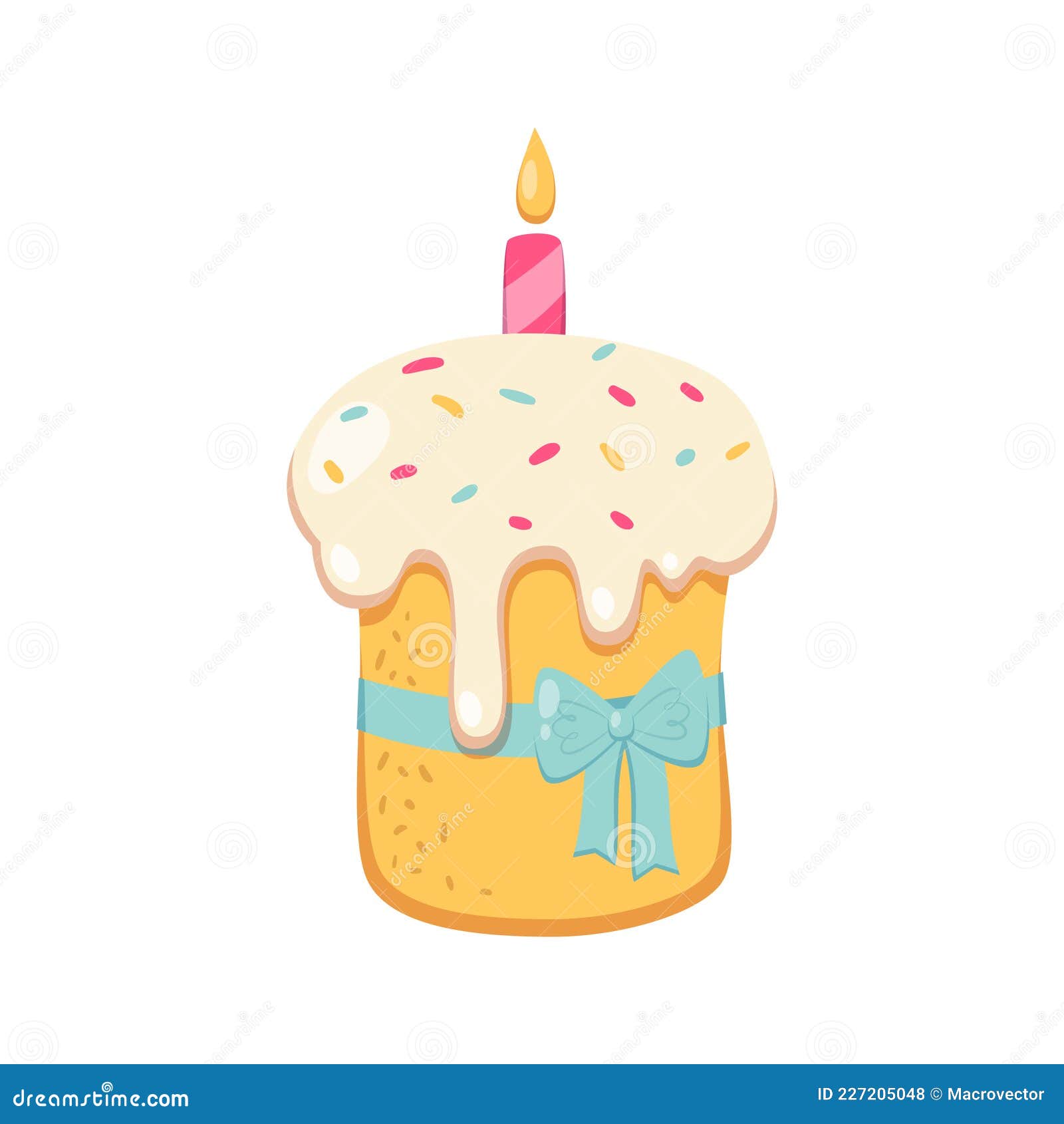 Cartoon Easter Cake stock vector. Illustration of sugar - 227205048