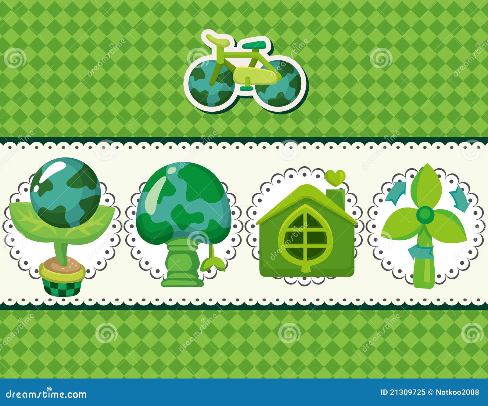 Cartoon eco card stock vector. Illustration of earth - 21309725