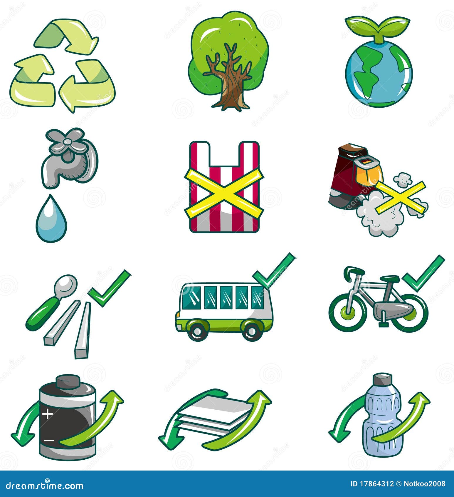 Cartoon eco icon stock vector. Illustration of energy - 17864312