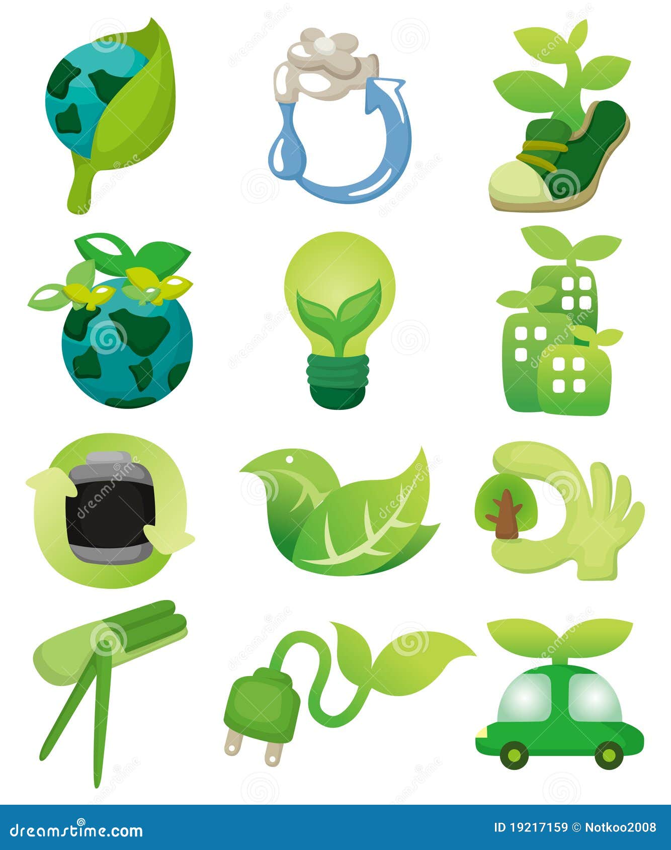 Cartoon eco icon stock vector. Illustration of growth - 19217159