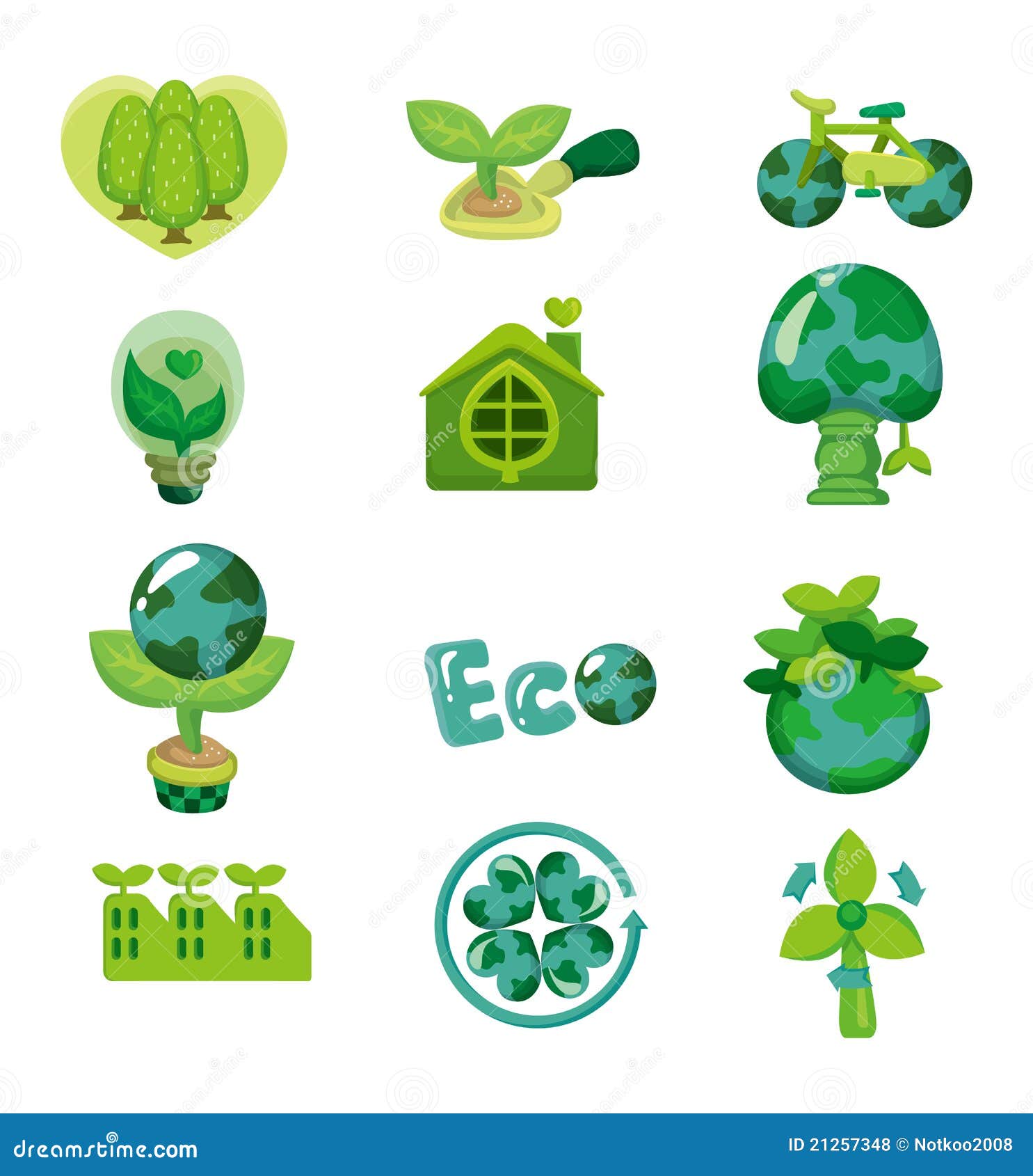 Cartoon eco icon stock vector. Illustration of growth - 21257348