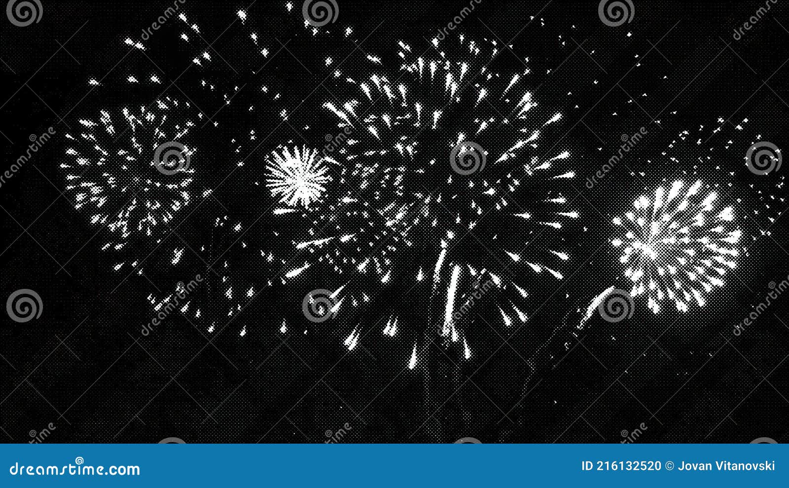 Cartoon effect of firework stock illustration. Illustration of event ...