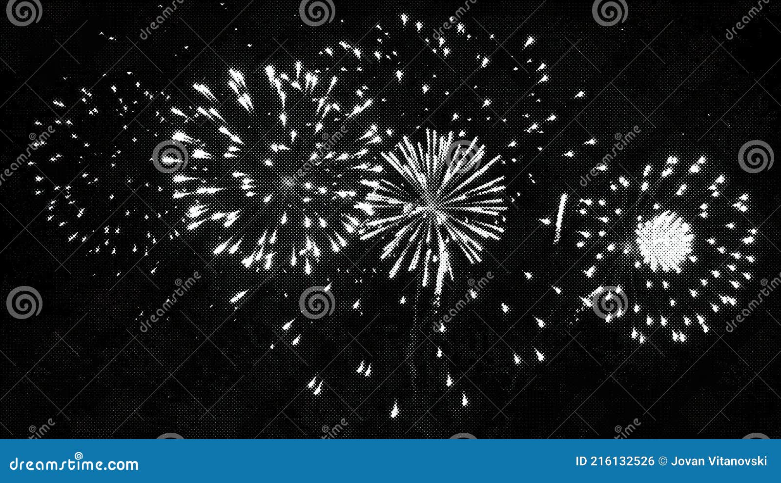 Cartoon effect of firework stock illustration. Illustration of ...