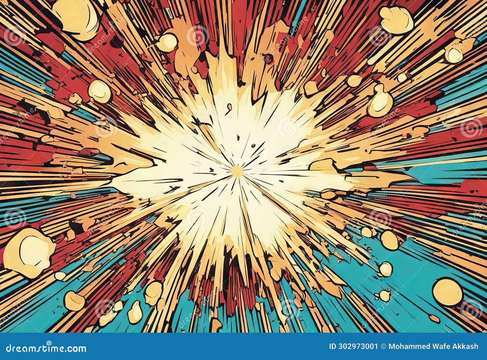 Cartoon Effects Explosion Design Element Stock IllustrationComic Book ...