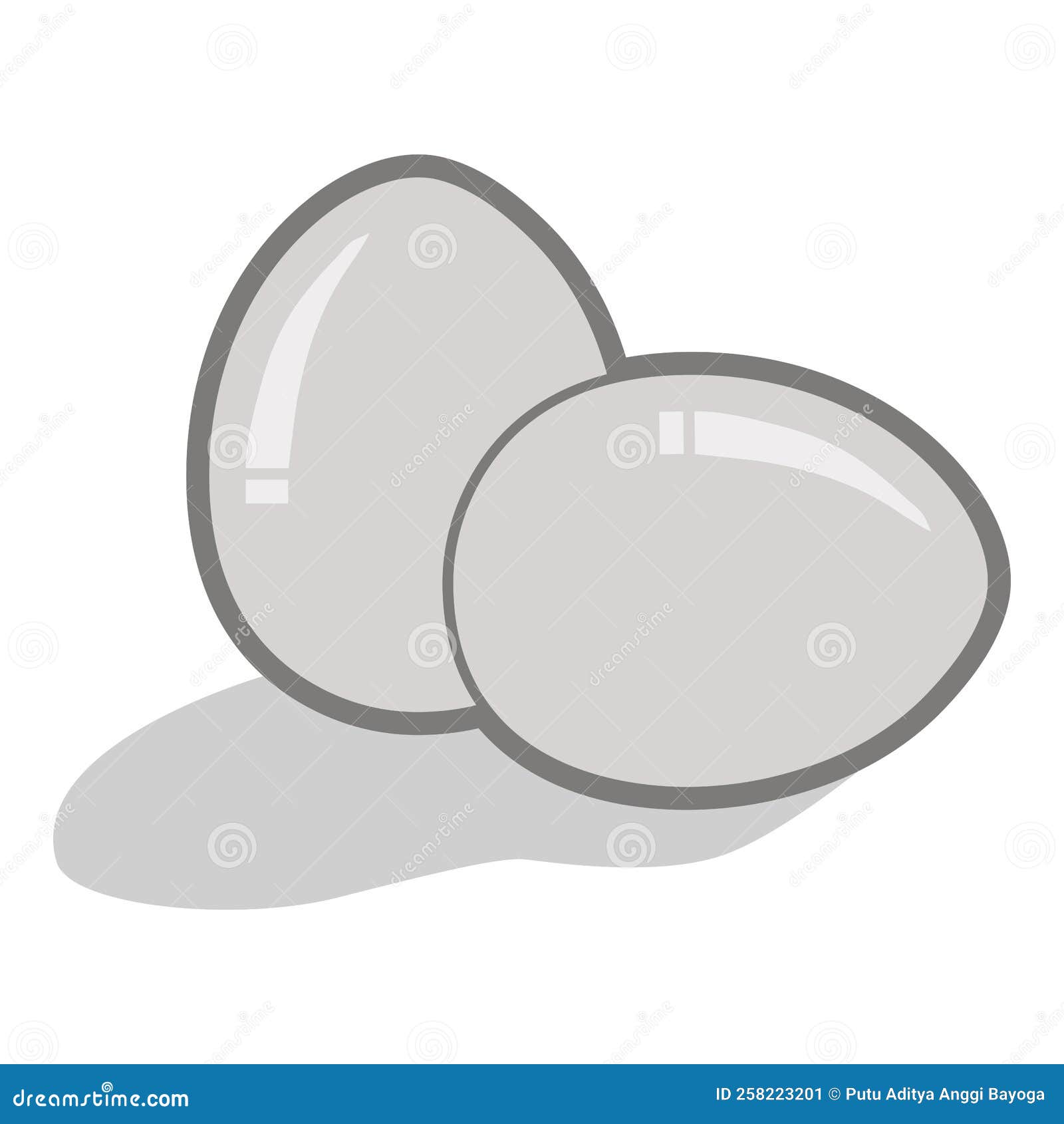 Cartoon egg stock vector. Illustration of simple, icon - 258223201