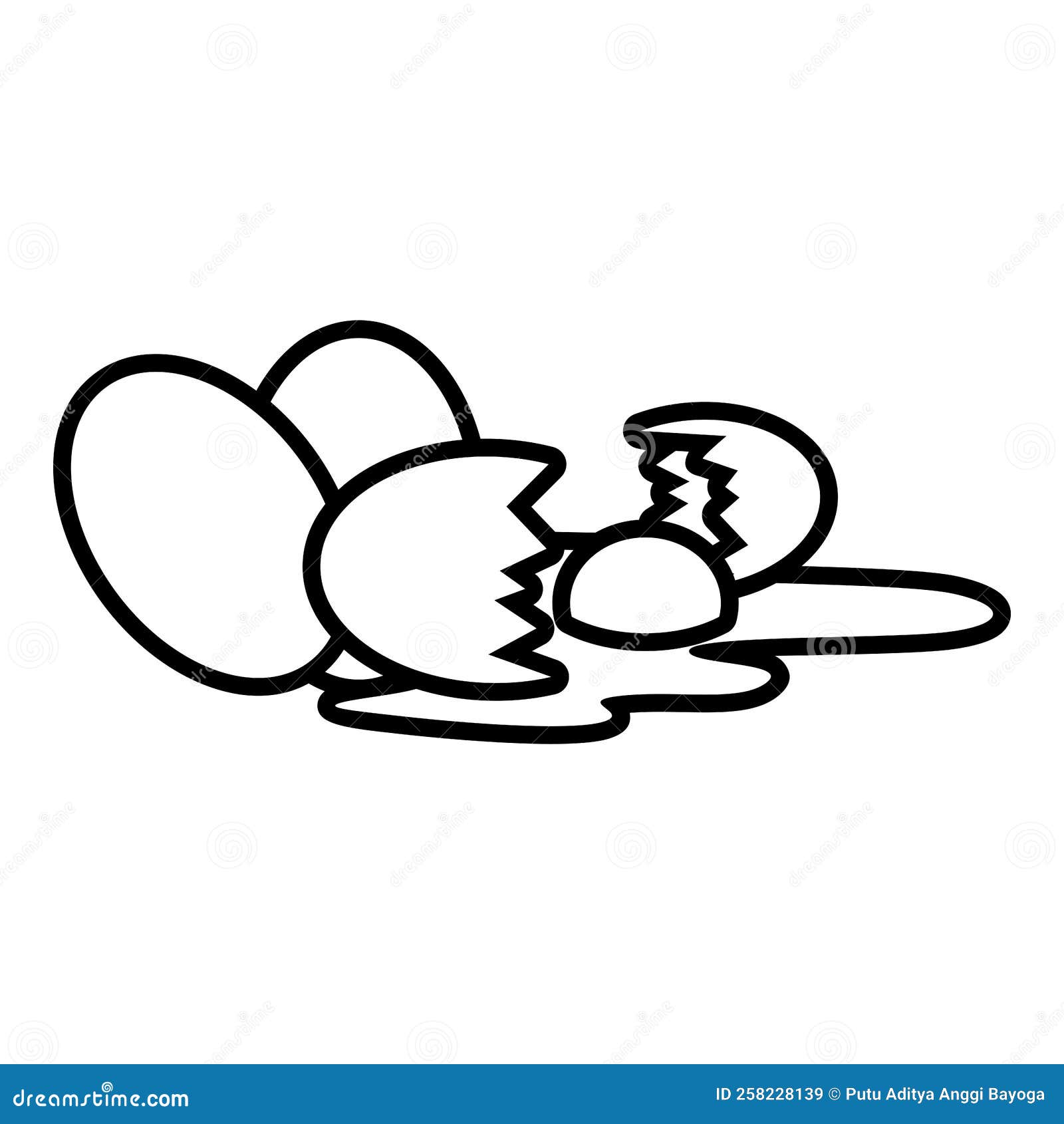 Cartoon egg stock vector. Illustration of simple, agriculture - 258228139