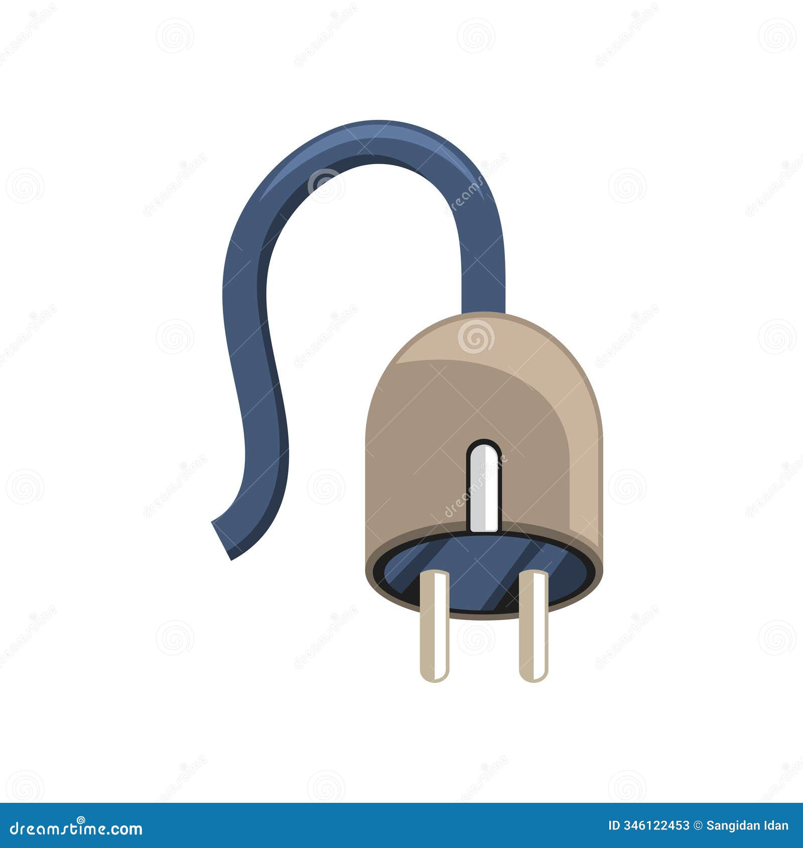 Cartoon Electric Plug Vector Elements Stock Illustration - Illustration ...