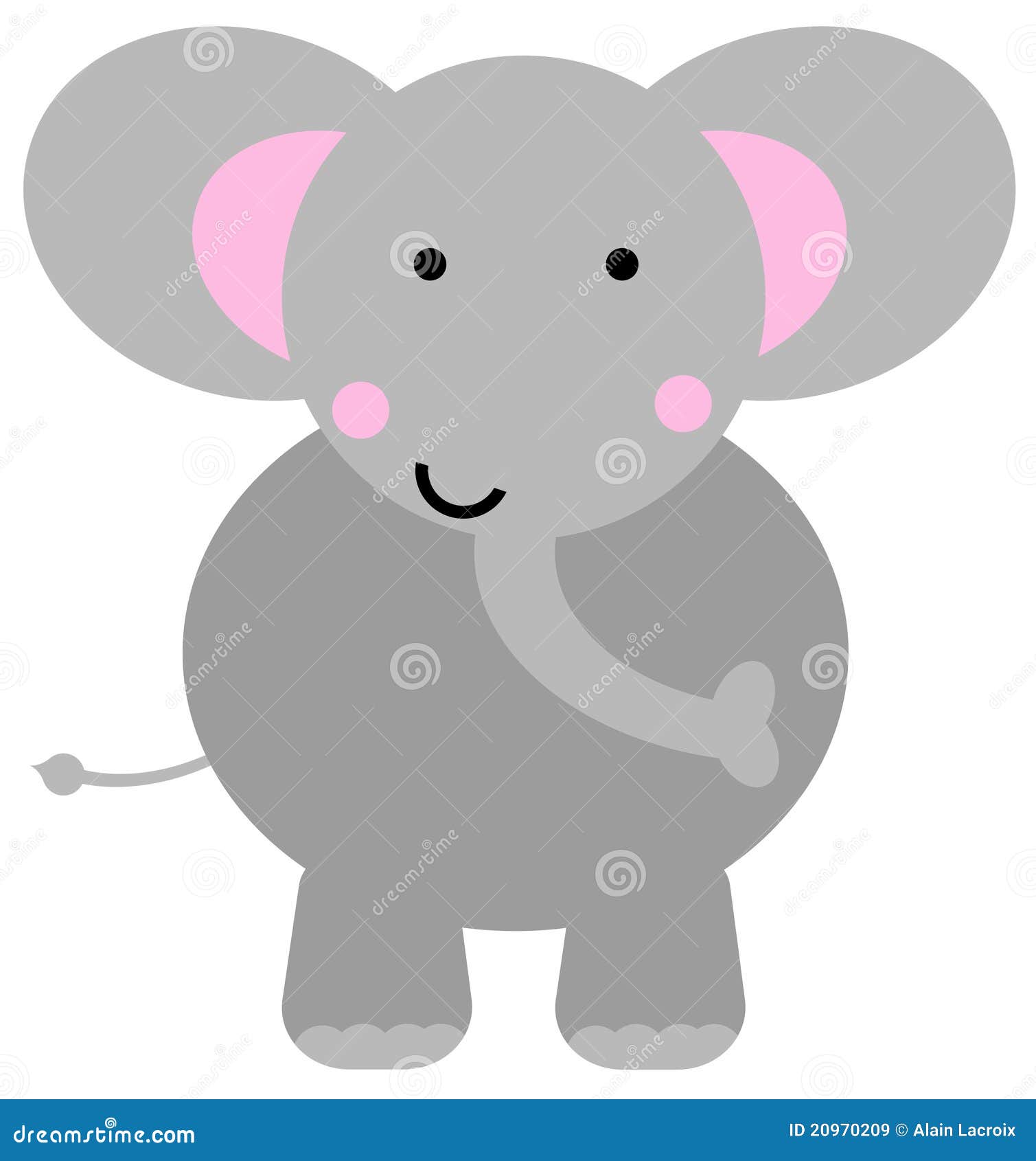 Cartoon elephant stock illustration. Illustration of tail - 20970209