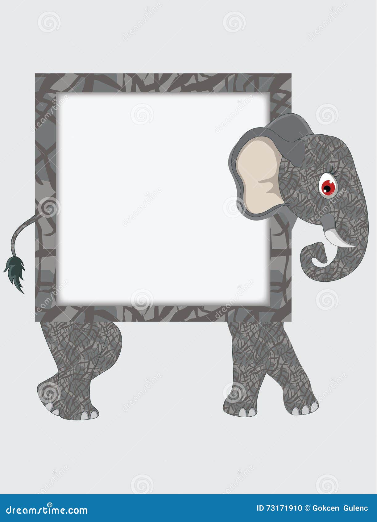 Elephant In Frame. Vector Image | CartoonDealer.com #80702889