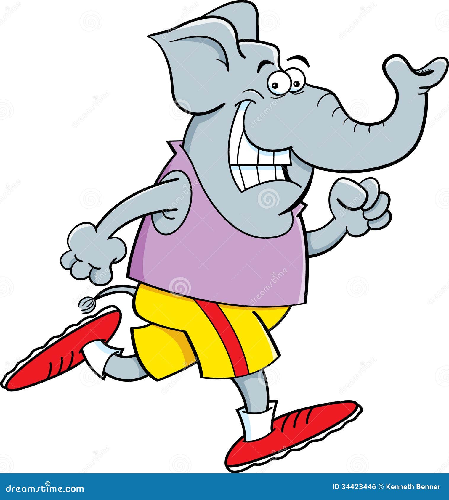 Running Elephant Cartoon Stock Illustrations – 449 Running Elephant ...