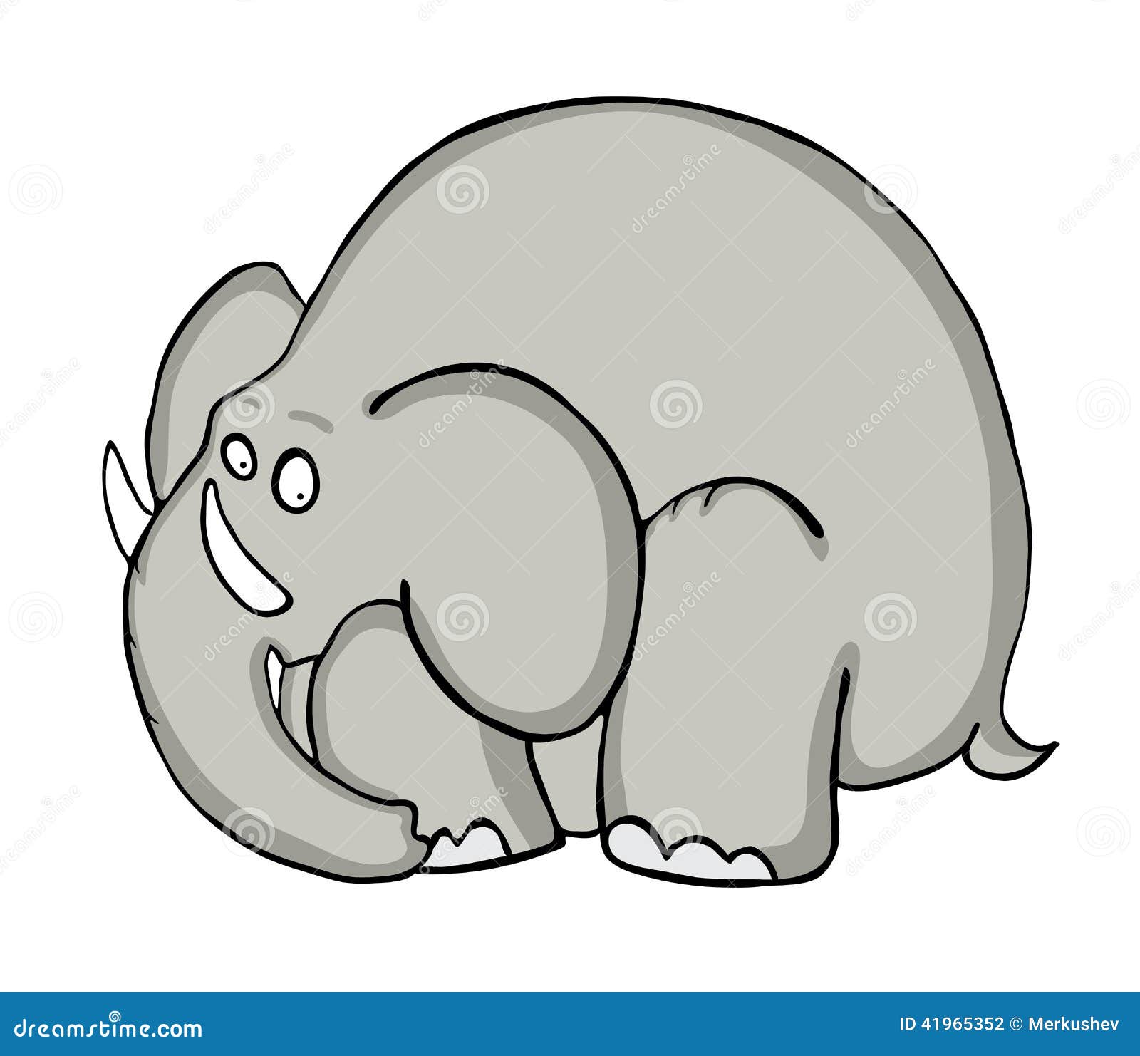 Cartoon elephant, vector stock vector. Illustration of vector - 41965352