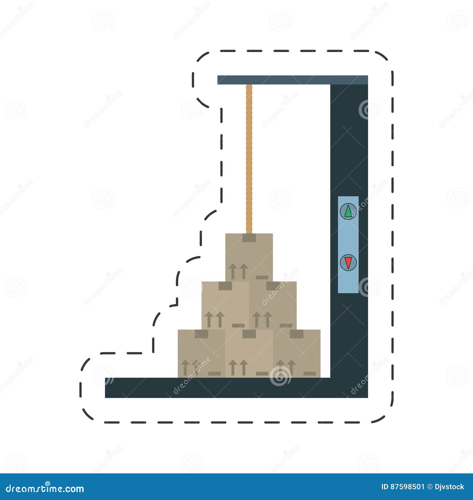 Cartoon Elevator Cardboard Boxes Stock Illustration | CartoonDealer.com ...