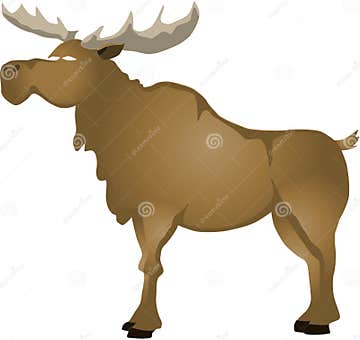 Cartoon elk stock vector. Illustration of cartoon, forest - 56299688