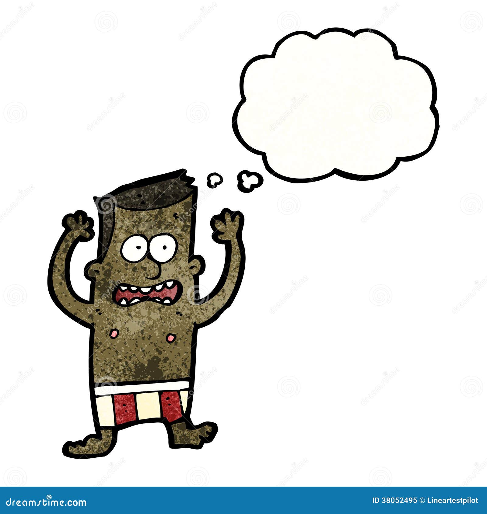 Cartoon Embarrassed Man in Underpants Stock Vector - Illustration of ...