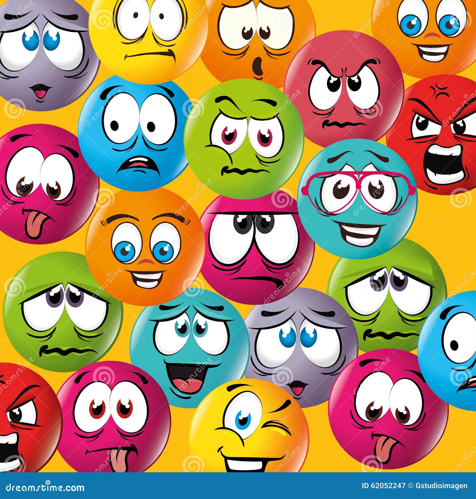 Cartoon emoticon graphic stock vector. Illustration of active - 62052247