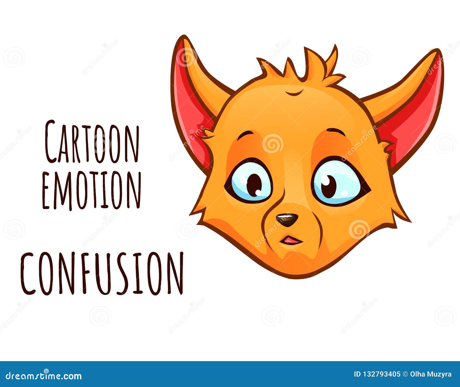 Cartoon Emotion of Fox - Confusion Stock Vector - Illustration of ...