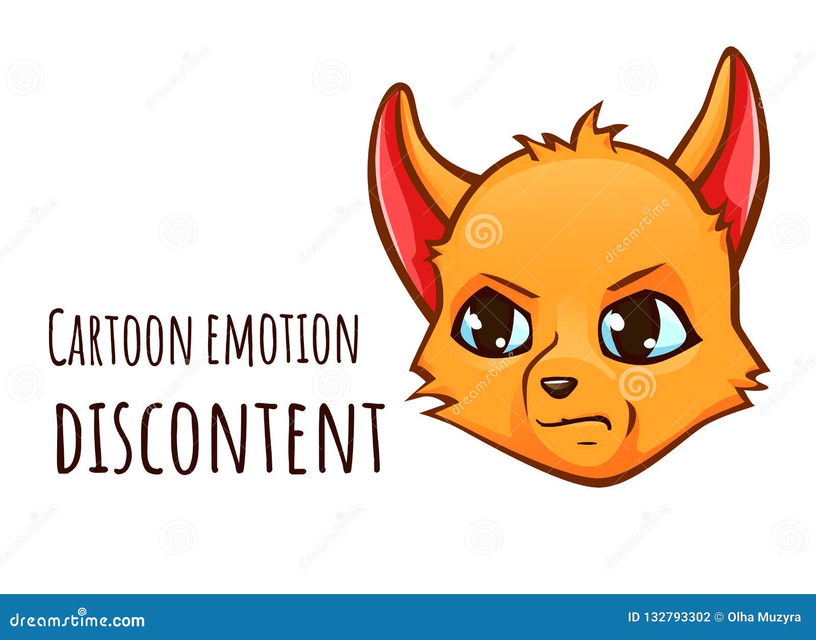 Cartoon Emotion of Fox - Discontent Stock Vector - Illustration of icon ...