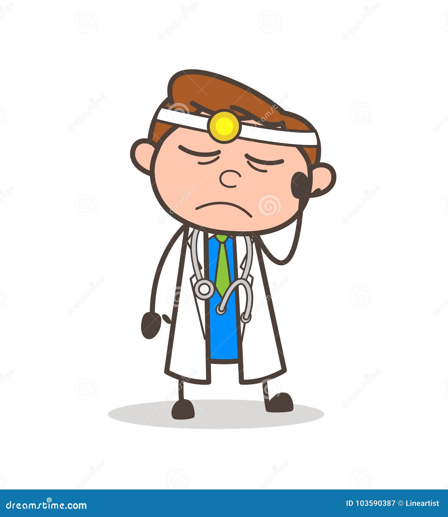 Cartoon Emotional Doctor Expression Vector Graphic Stock Illustration ...