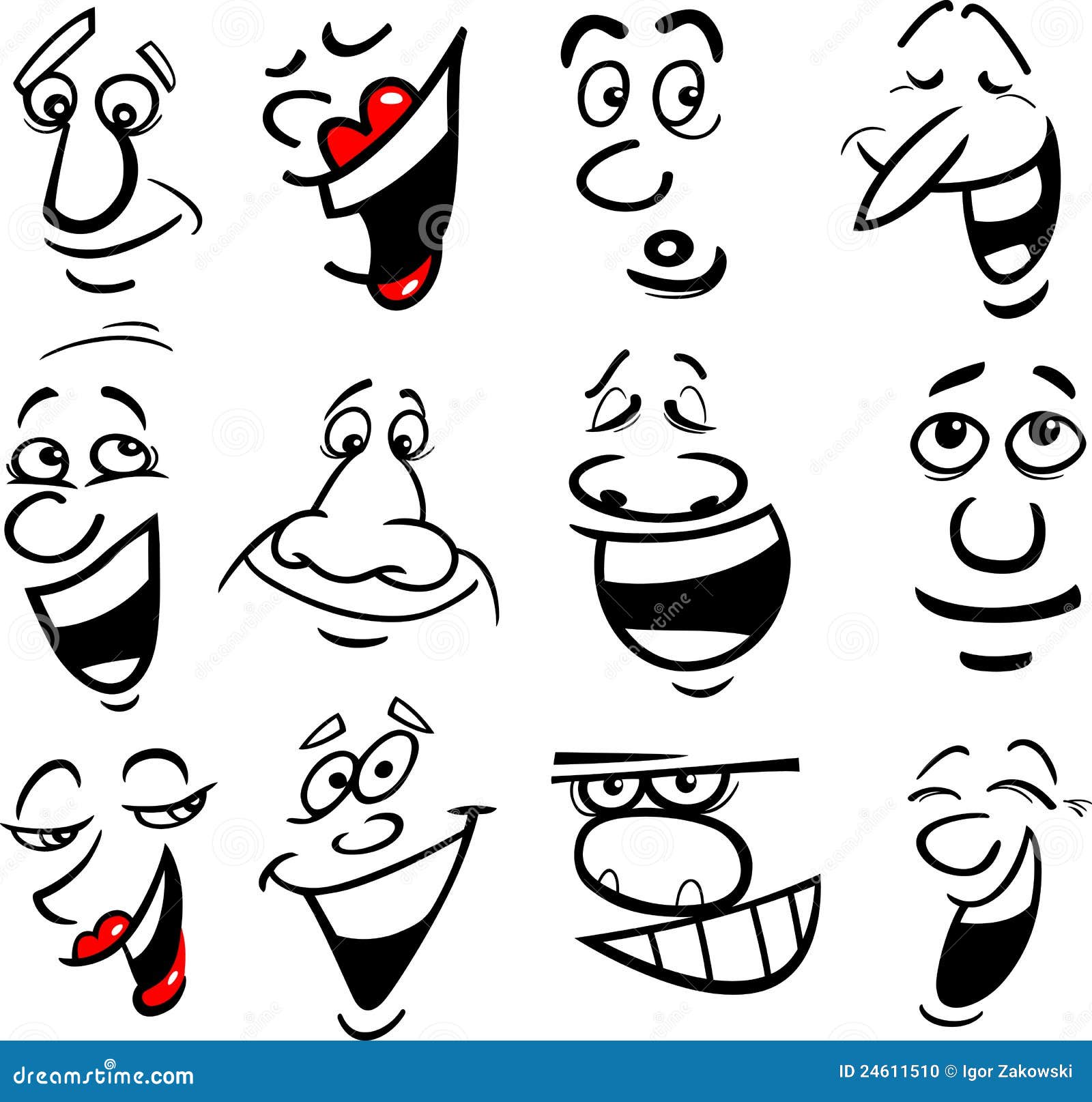 Cartoon Emotions Illustration Stock Vector - Illustration of people ...