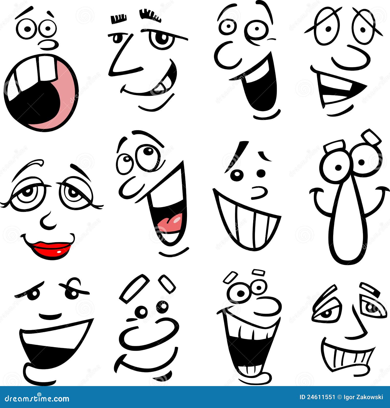 Cartoon Emotions Illustration Stock Vector - Illustration of character ...