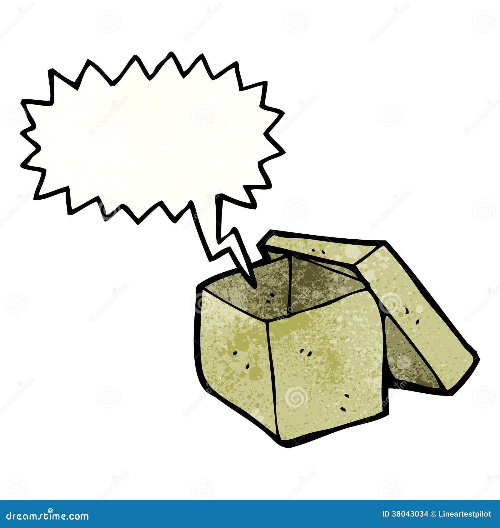 Cartoon empty box stock vector. Illustration of speech - 38043034