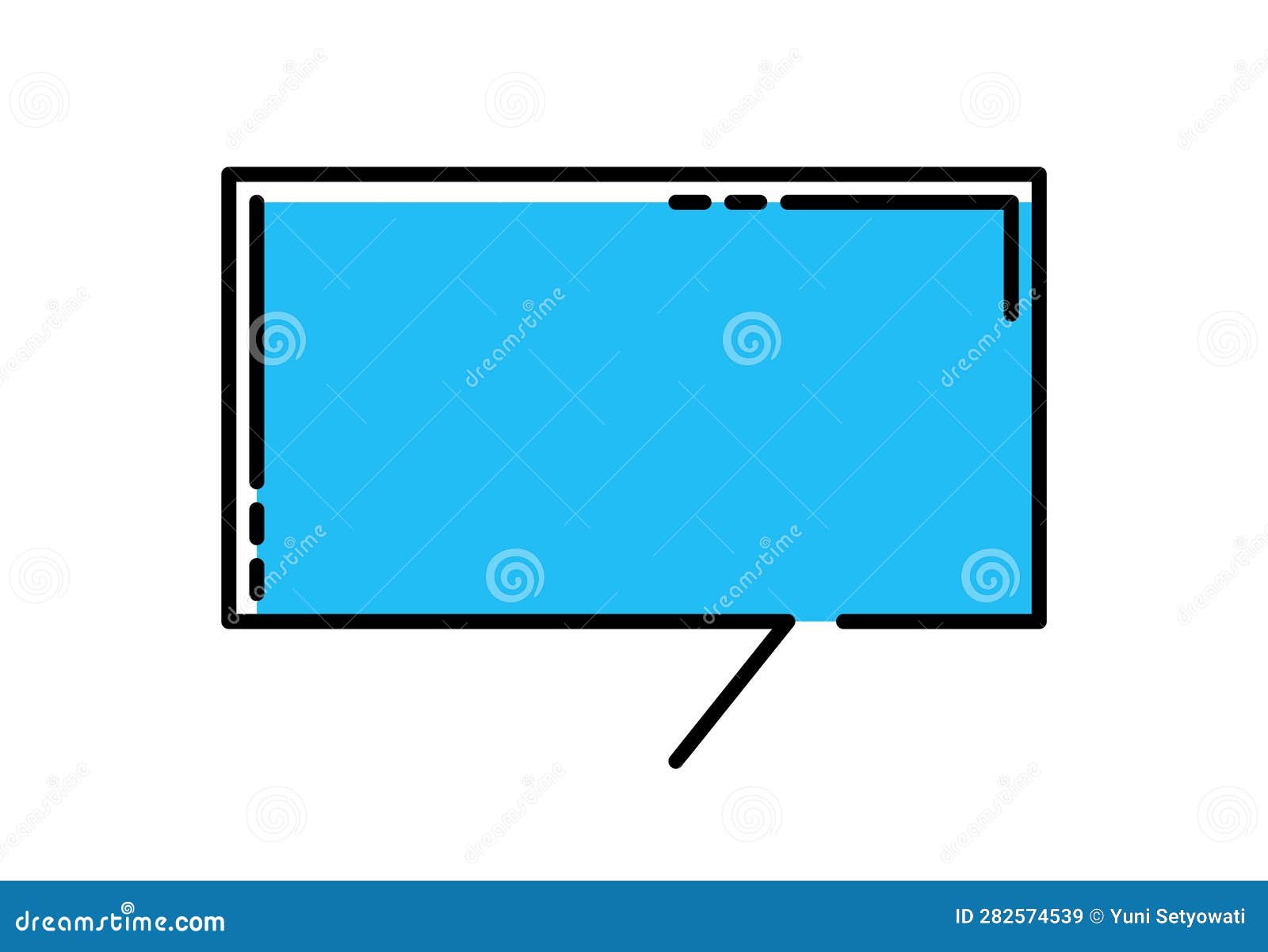 Creative Speech Bubble with Black Line for Text Box PNG Illustration ...