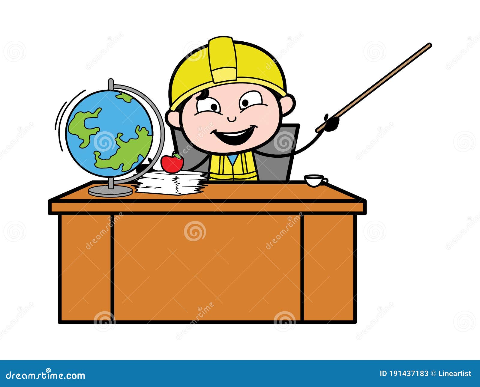 Cartoon Engineer As Teacher Stock Illustration - Illustration of ...