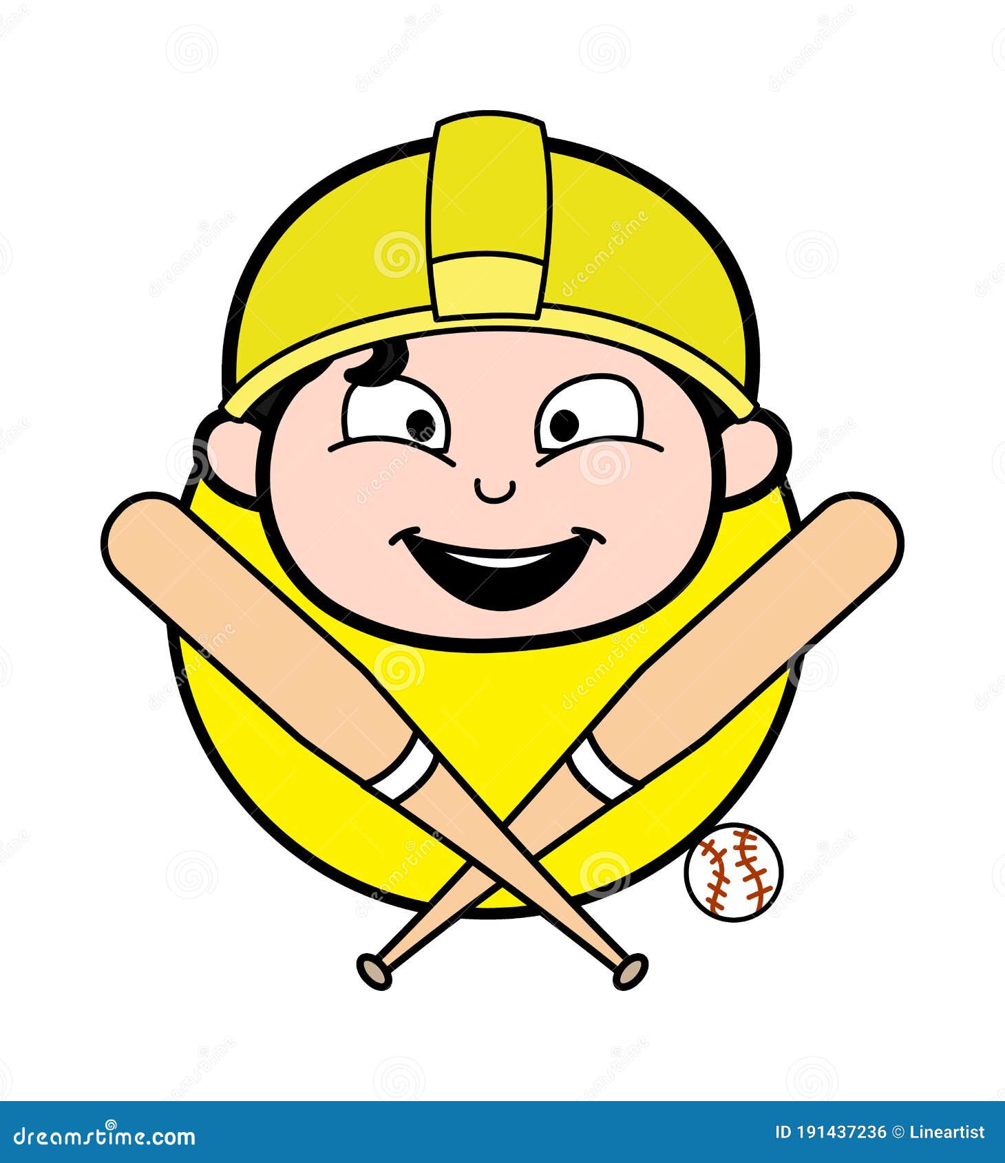 Cartoon Engineer Baseball Mascot Stock Illustration - Illustration of ...