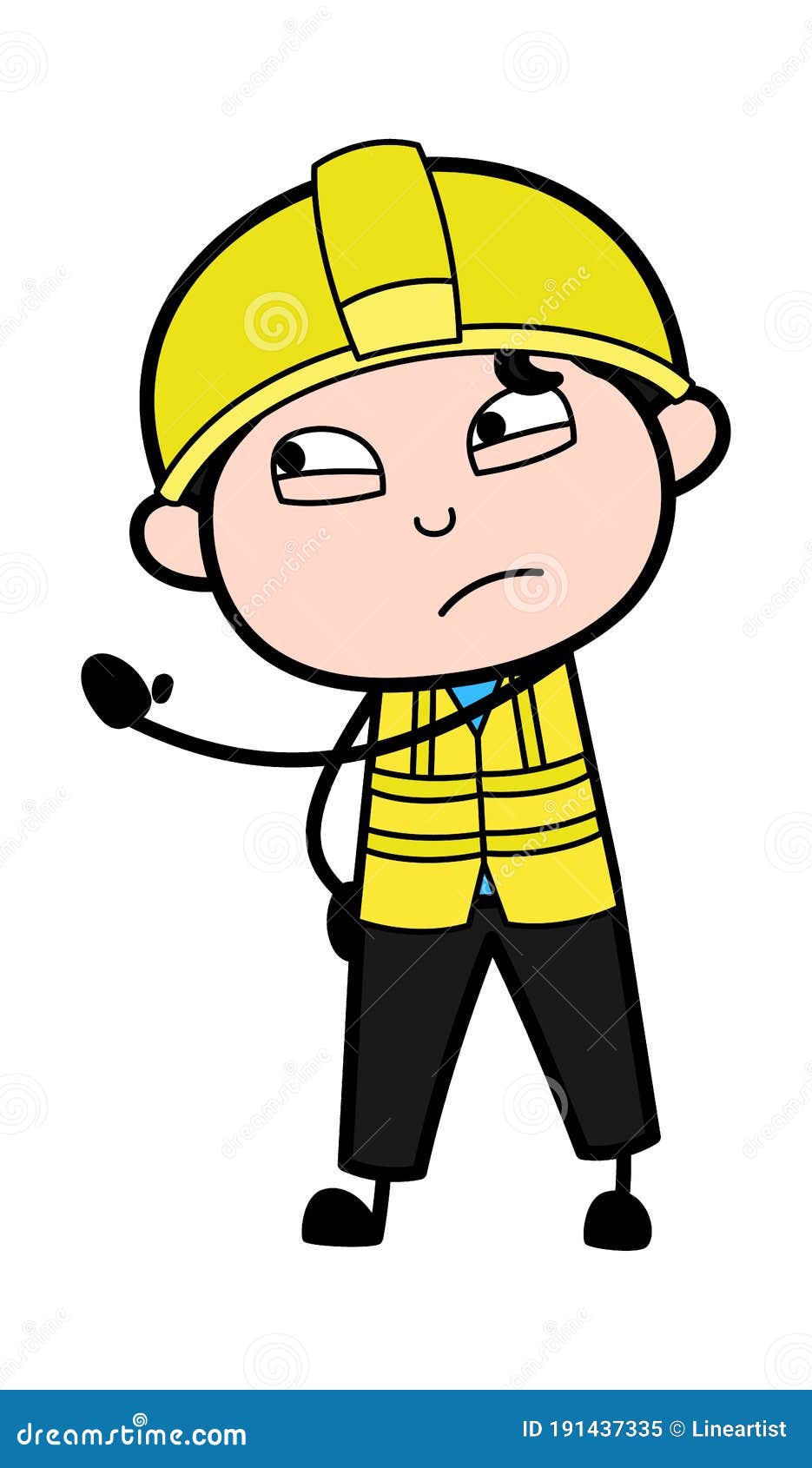 Cartoon Engineer Threatening Stock Illustration - Illustration of ...