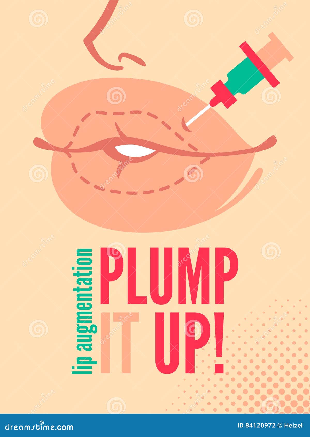 Cartoon enhanced lips stock vector. Illustration of beauty - 84120972