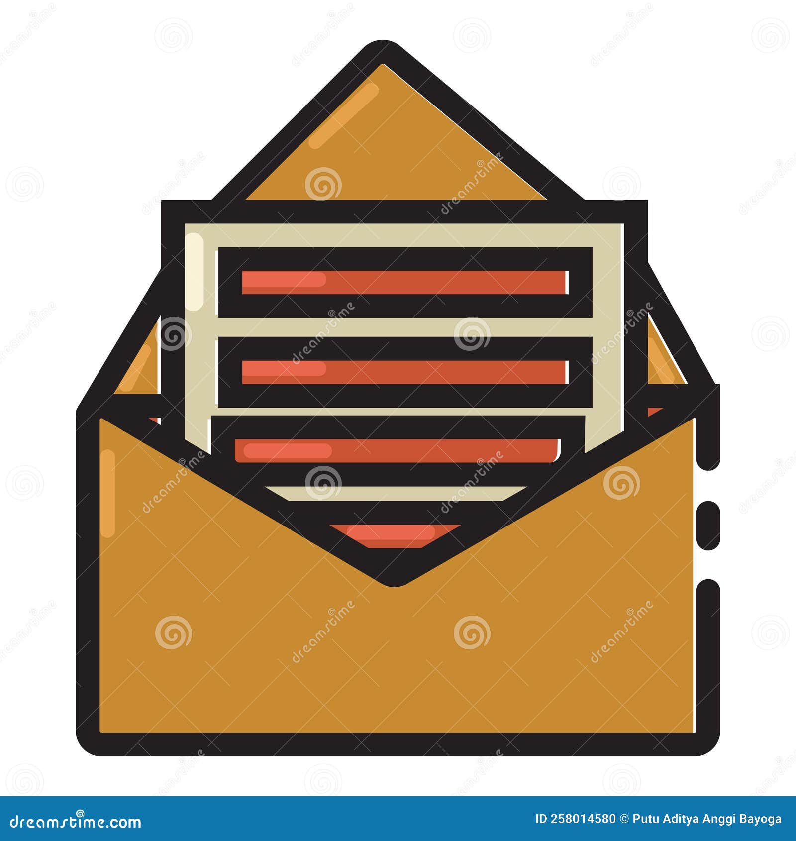 Cartoon envelope stock vector. Illustration of icon - 258014580