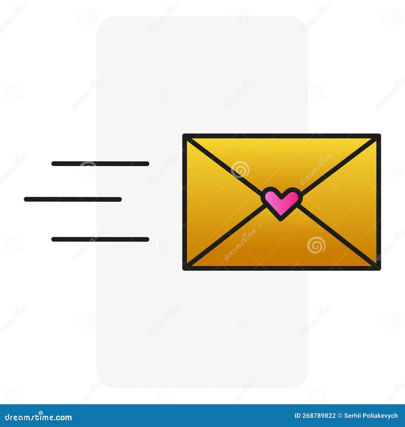 Cartoon Envelope. Concept Graphic Design Element. Vector Illustration ...