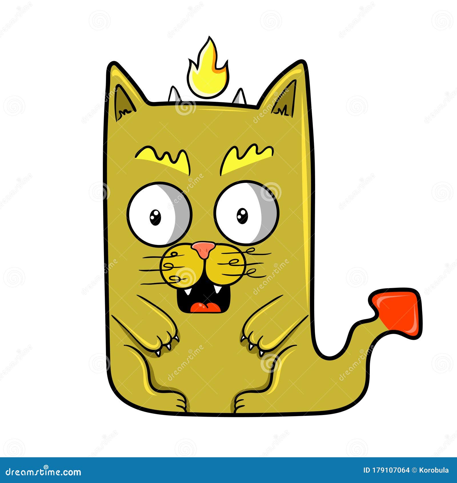 Cartoon Evil Cat Devil, Illustration Stock Vector - Illustration of ...