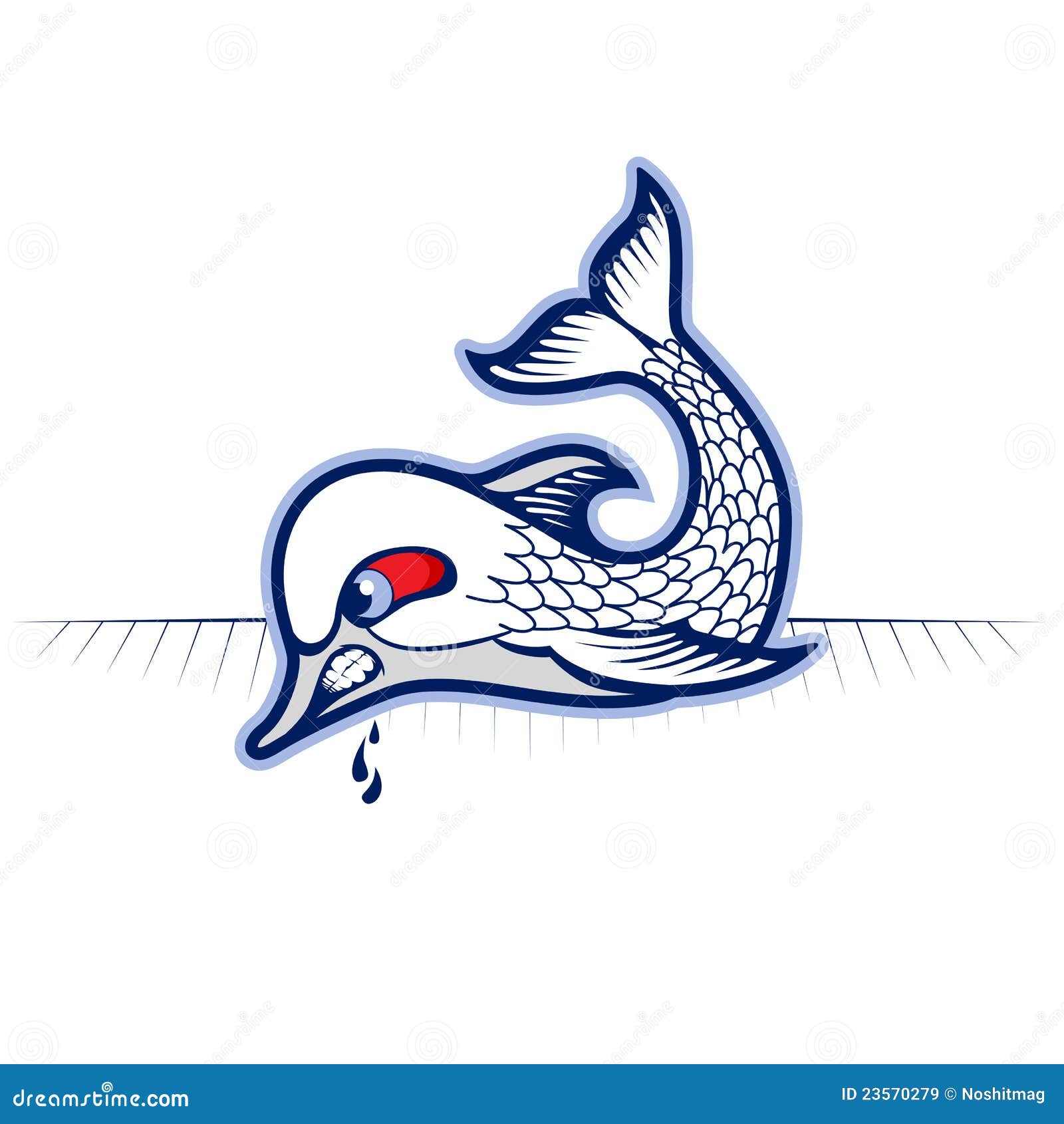 Cartoon evil fish smile stock vector. Illustration of evil - 23570279