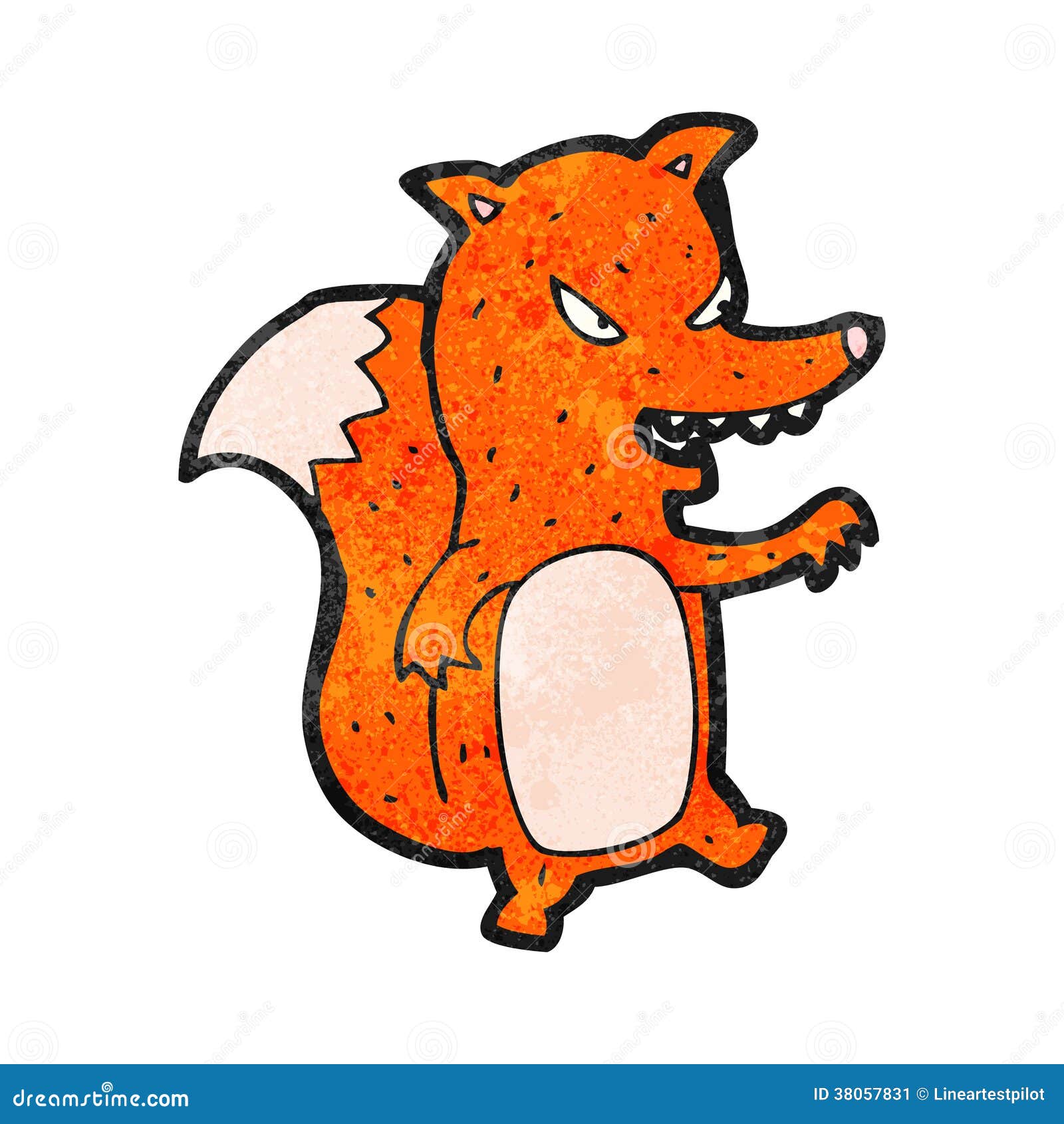 Cartoon evil fox stock vector. Illustration of character - 38057831