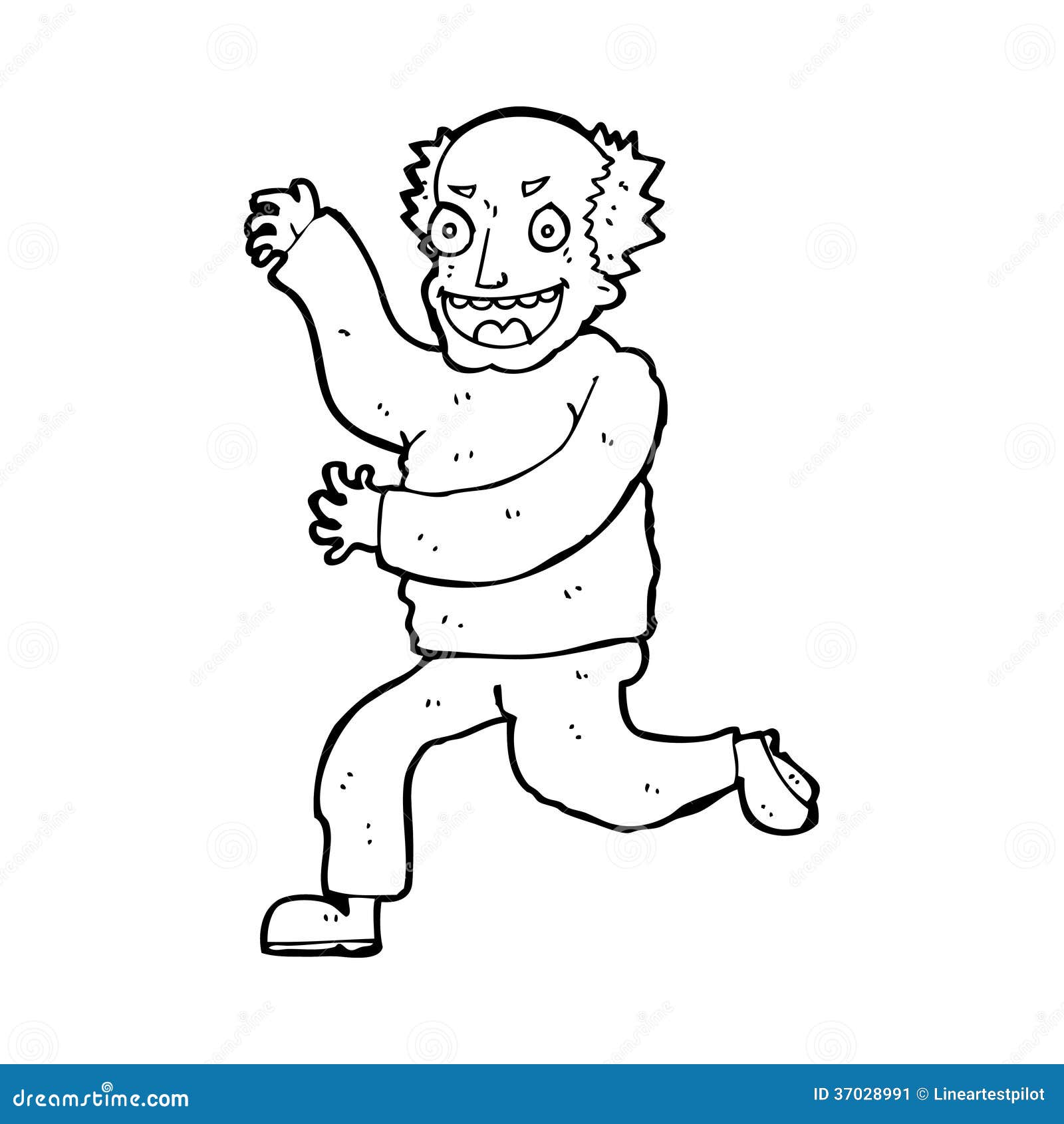 Cartoon evil old man stock illustration. Illustration of male - 37028991
