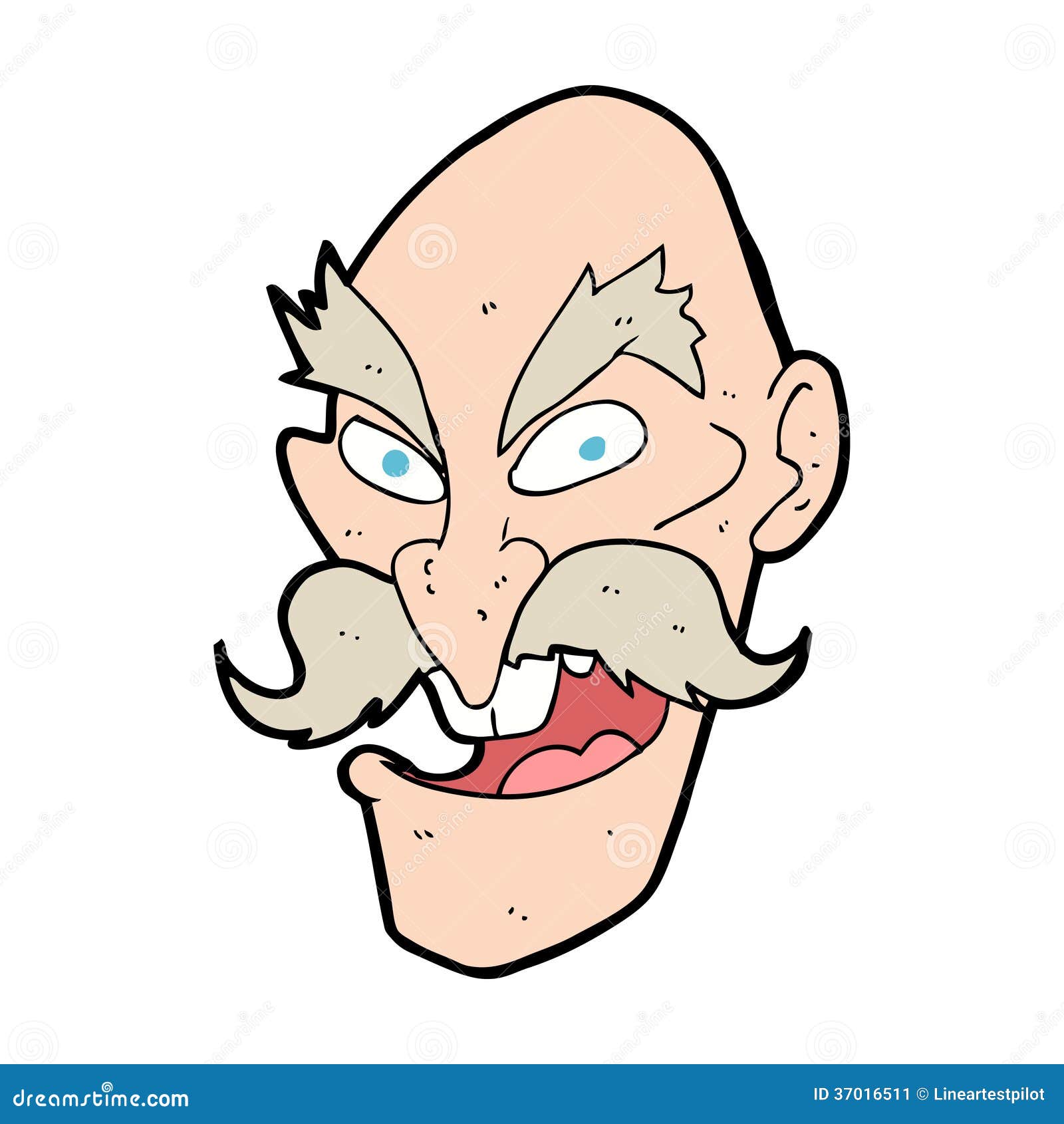 Cartoon evil old man face stock vector. Illustration of evil - 37016511