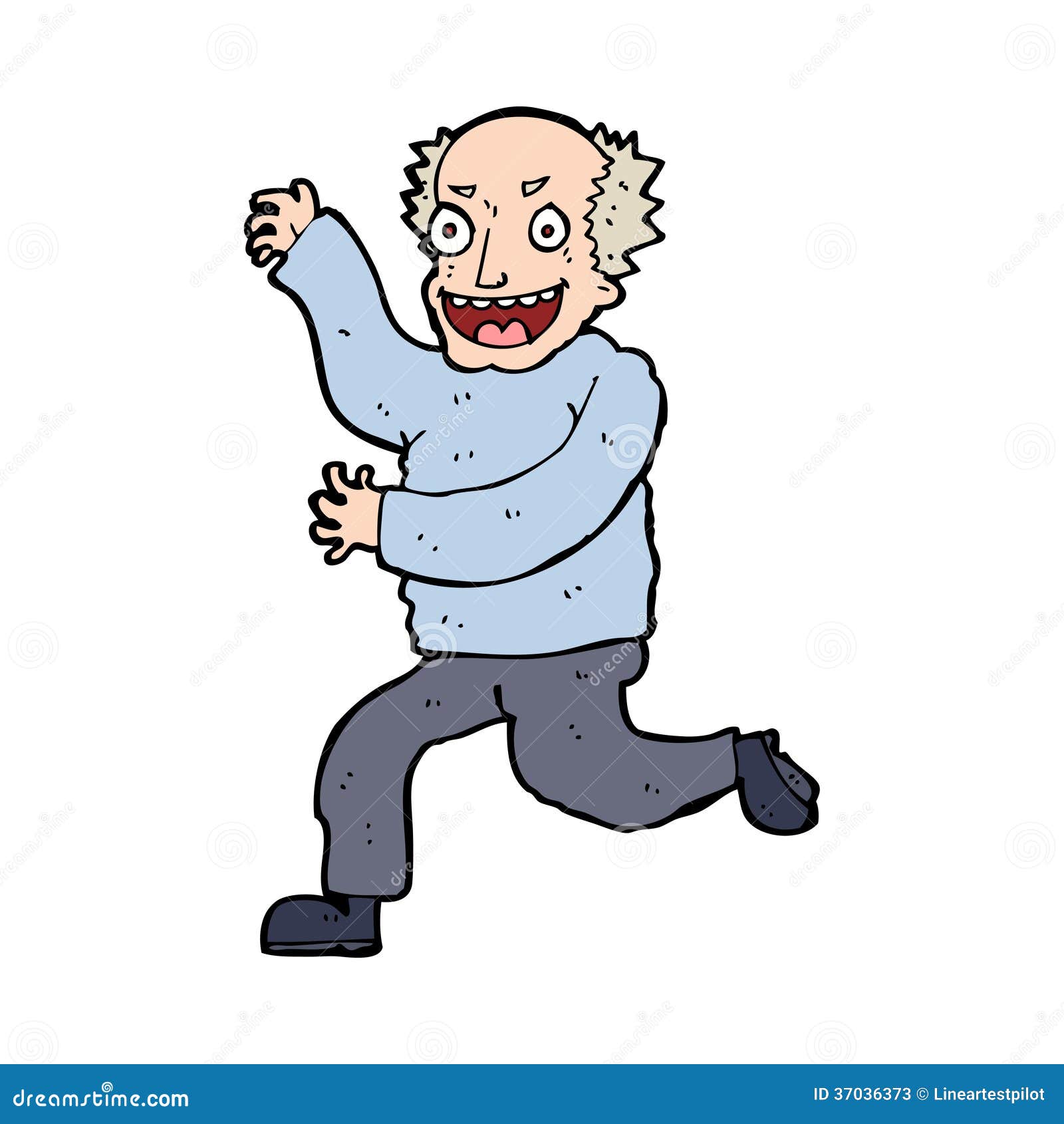 Cartoon evil old man stock vector. Illustration of cheerful - 37036373