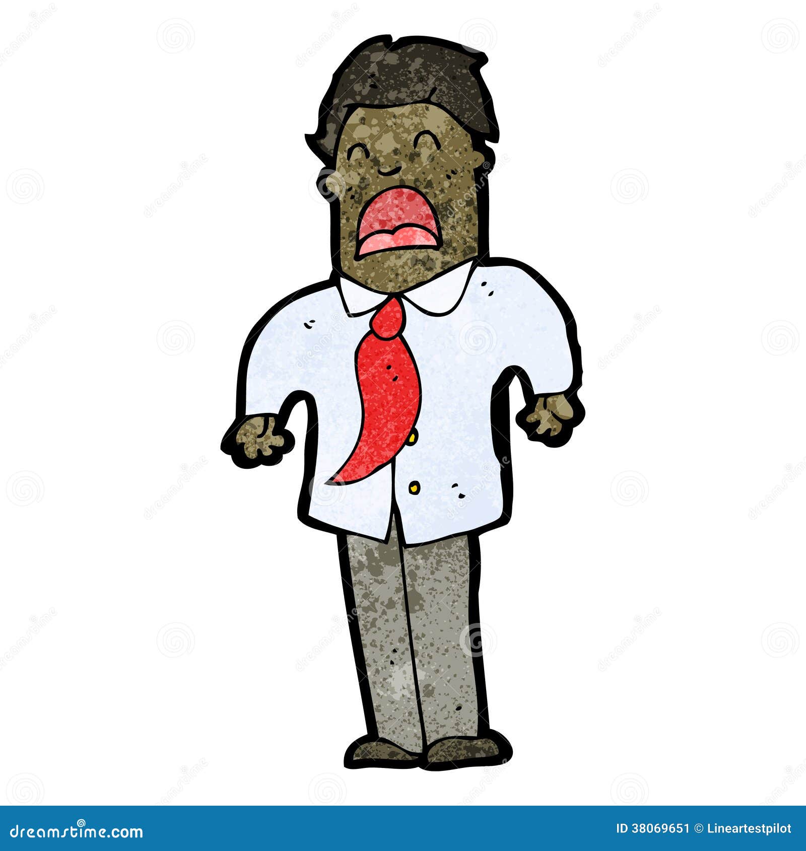 Cartoon exasperated man stock vector. Illustration of crazy - 38069651