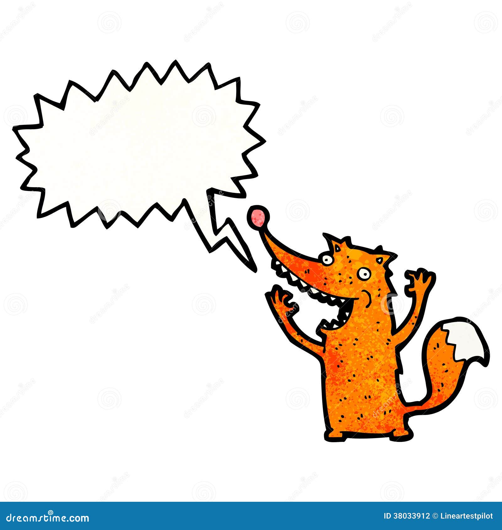 Cartoon excited fox stock vector. Illustration of cheerful - 38033912
