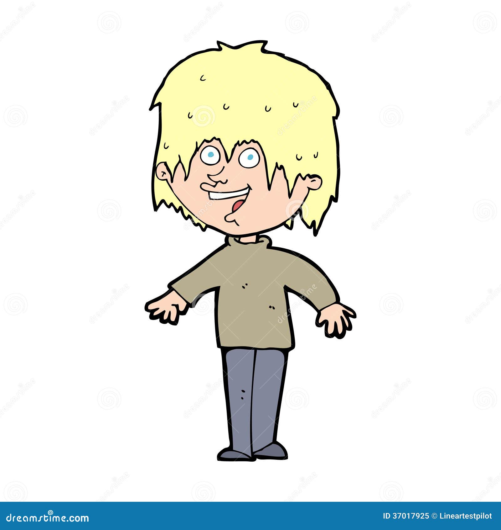 Cartoon excited man stock vector. Illustration of silly - 37017925