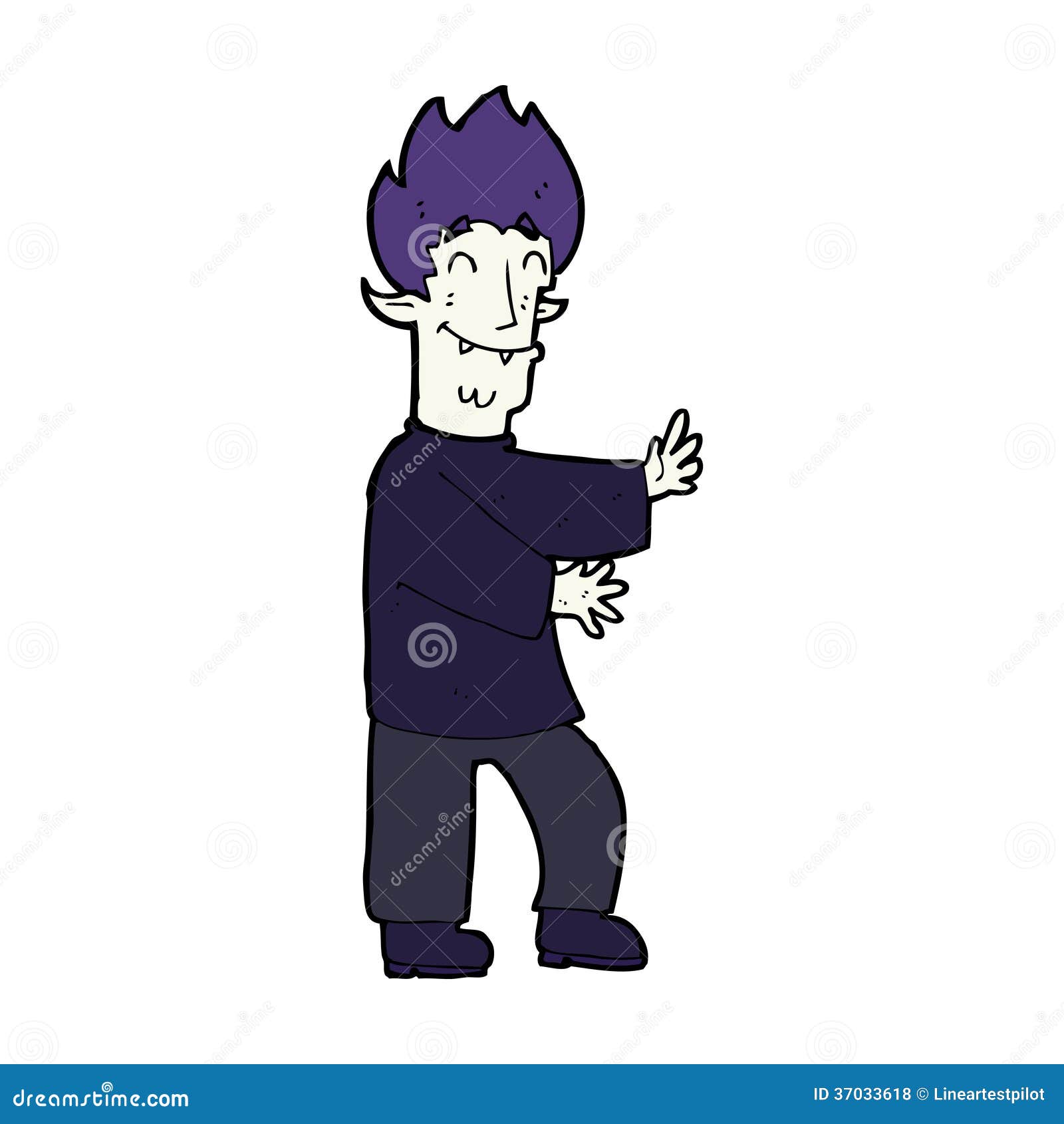 Cartoon excited vampire stock vector. Illustration of cute - 37033618